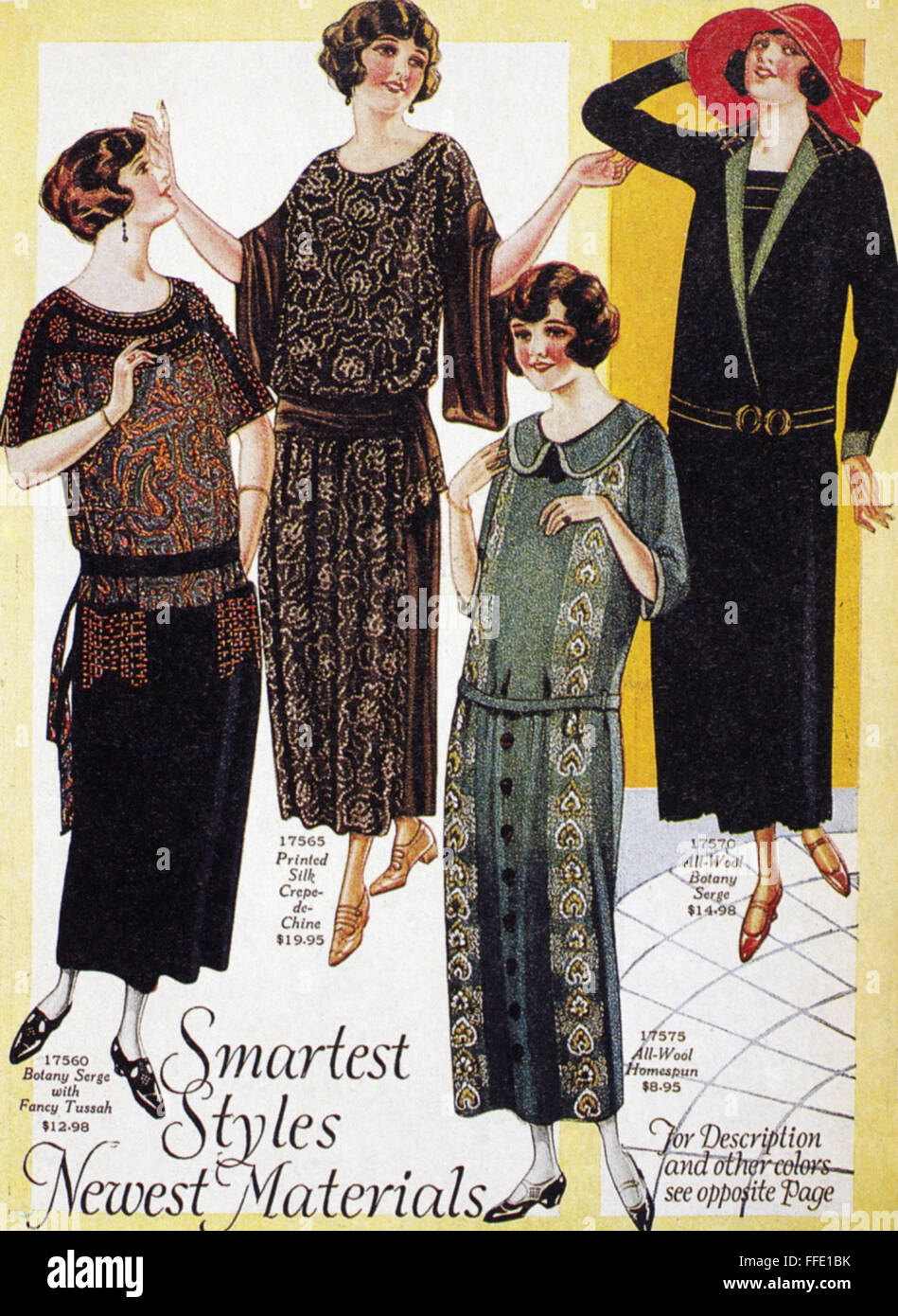 FLAPPERS, 1926. /nCanadian advertisement for women's dresses, 1926 ...