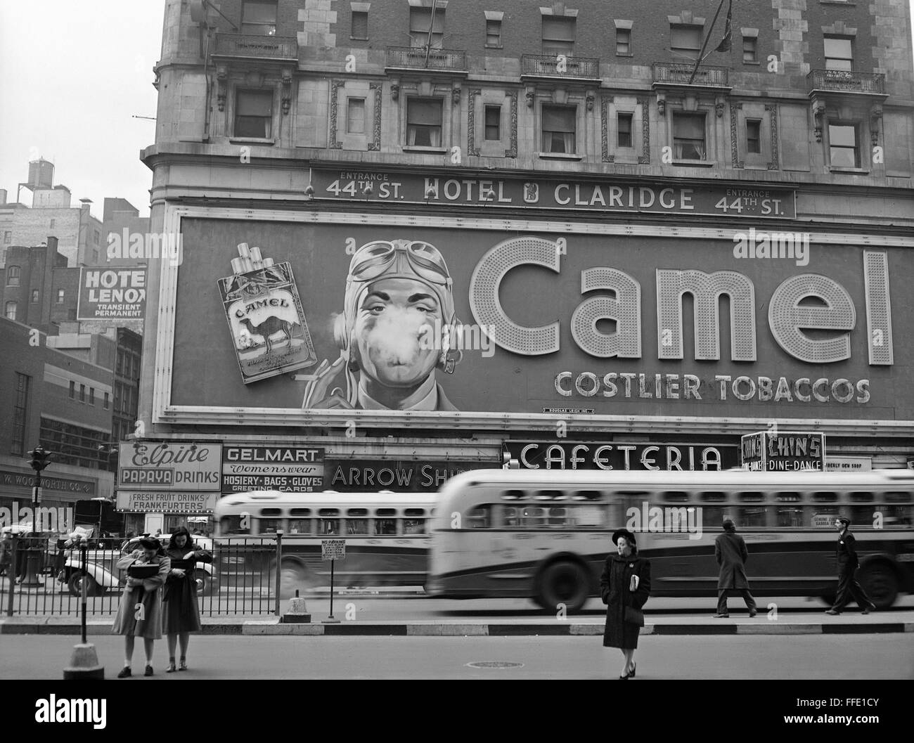 CAMEL ADVERTISEMENT, 1943. /nA billboard for a Camel cigarette ...