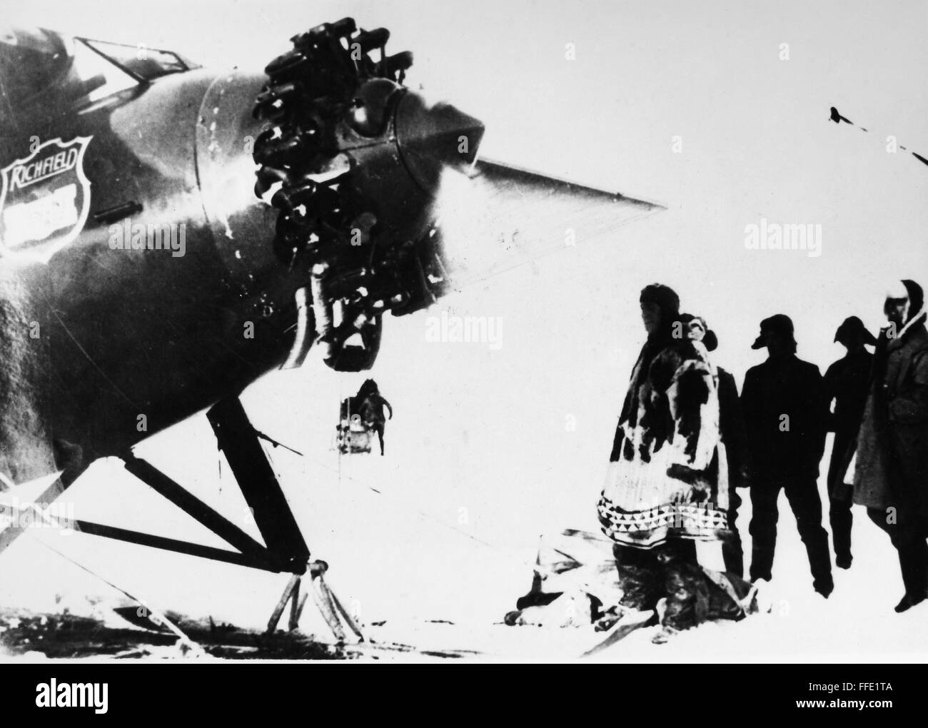 WILKINS AND EIELSON, 1928./nCarl Ben Eielson and Hubert Wilkins stand ...