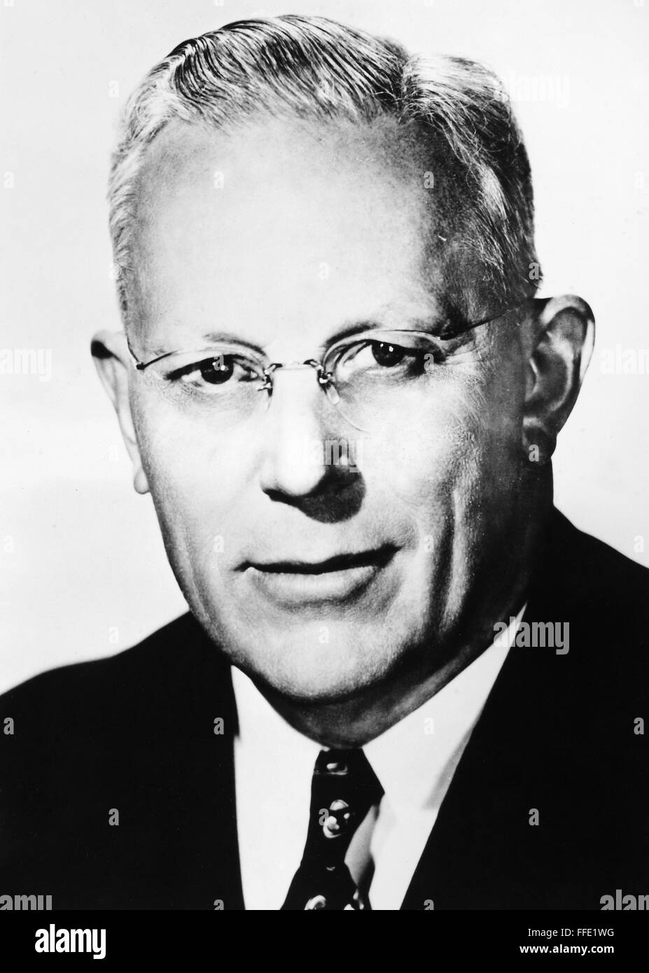 EARL WARREN (1891-1974)./nAmerican jurist. Photographed 1950s Stock ...