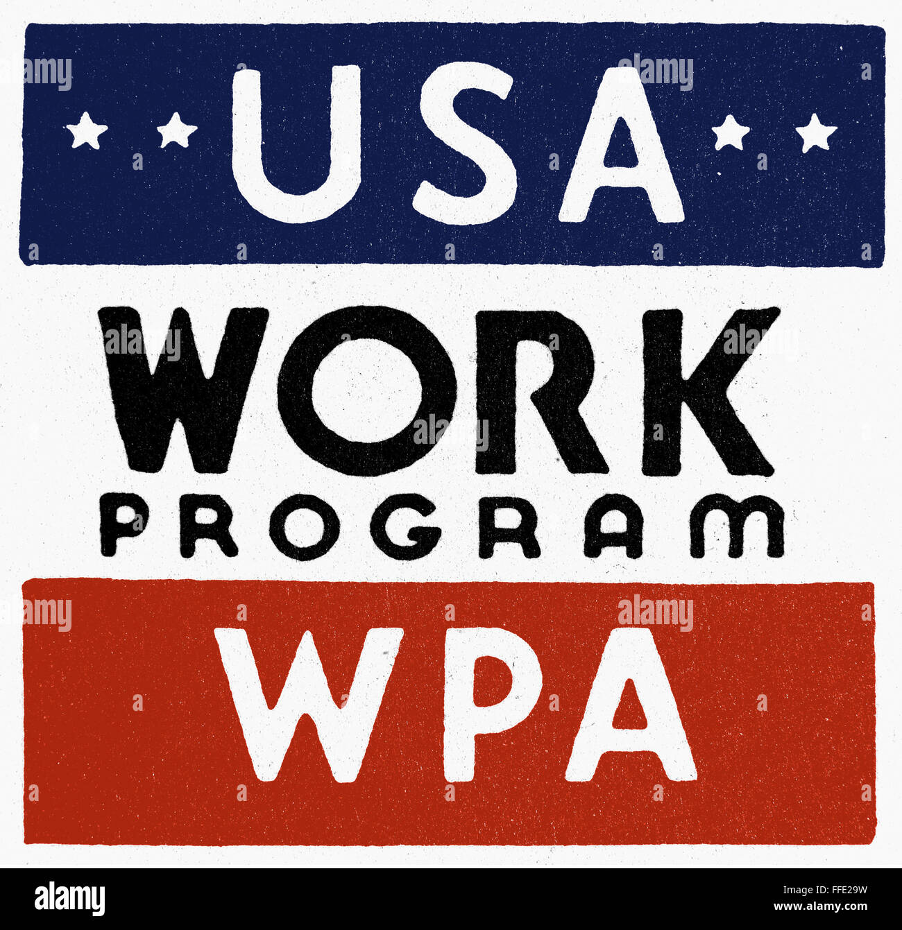 NEW DEAL: WPA. /nSymbol for the Work Projects Administration, 1935 ...
