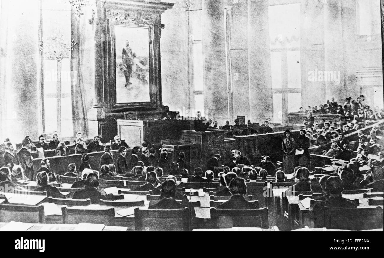 RUSSIA: DUMA, 1917. /nThe Russian Duma in session after the start of ...