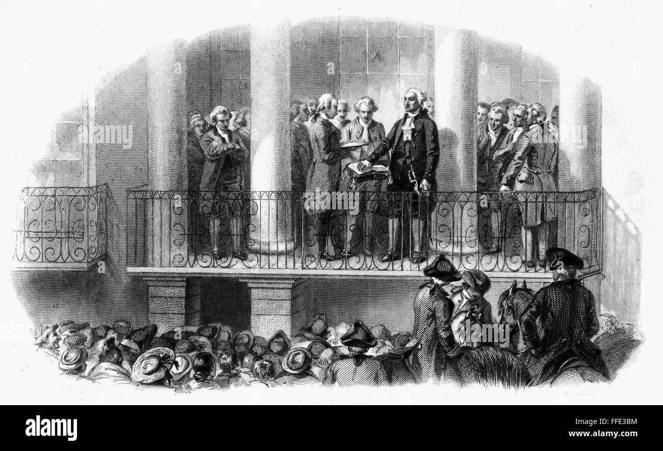 WASHINGTON: INAUGURATION. /nThe inauguration of George Washington as ...