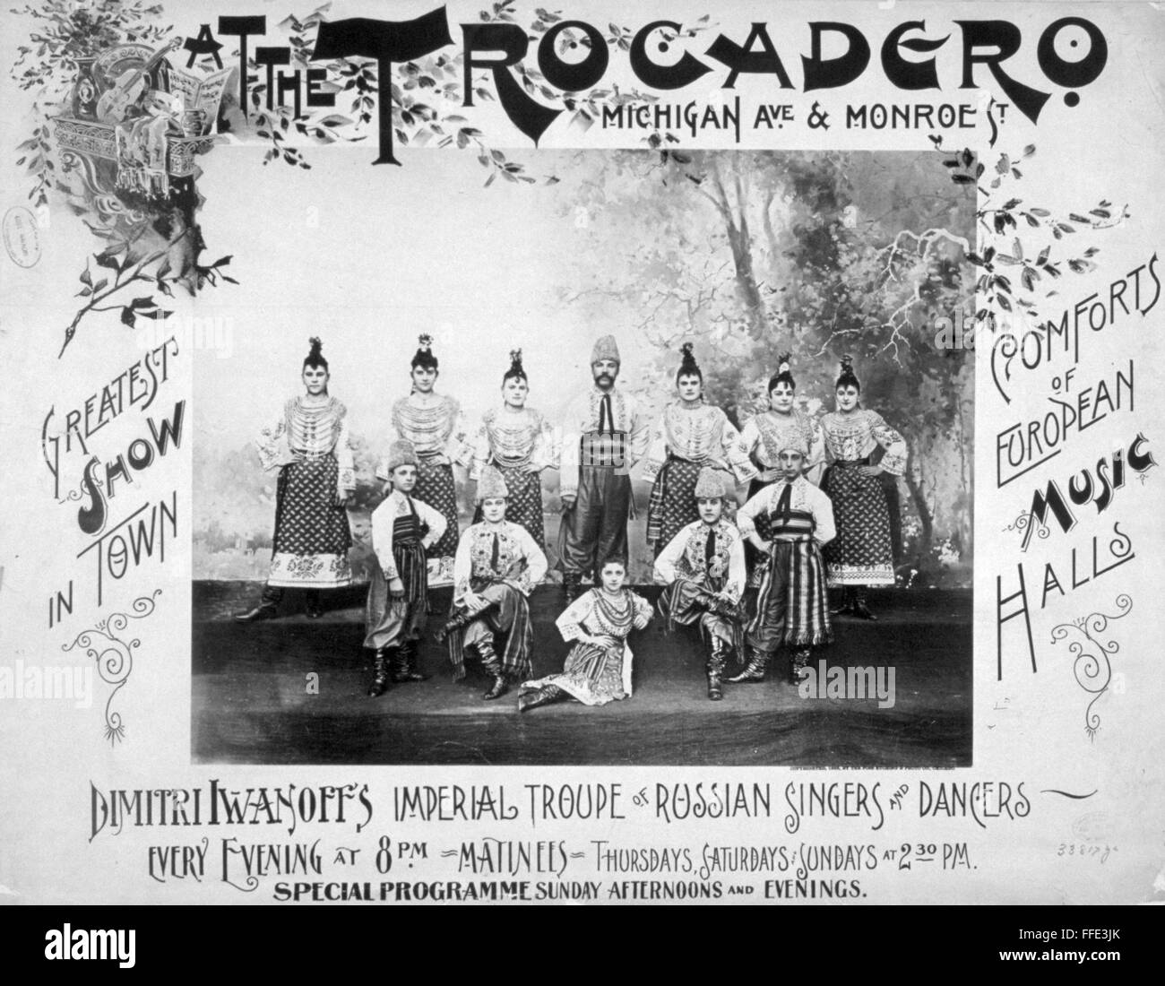 RUSSIAN DANCE TROUP, c1893. /nAmerican poster for Dimitri Iwanoff's ...