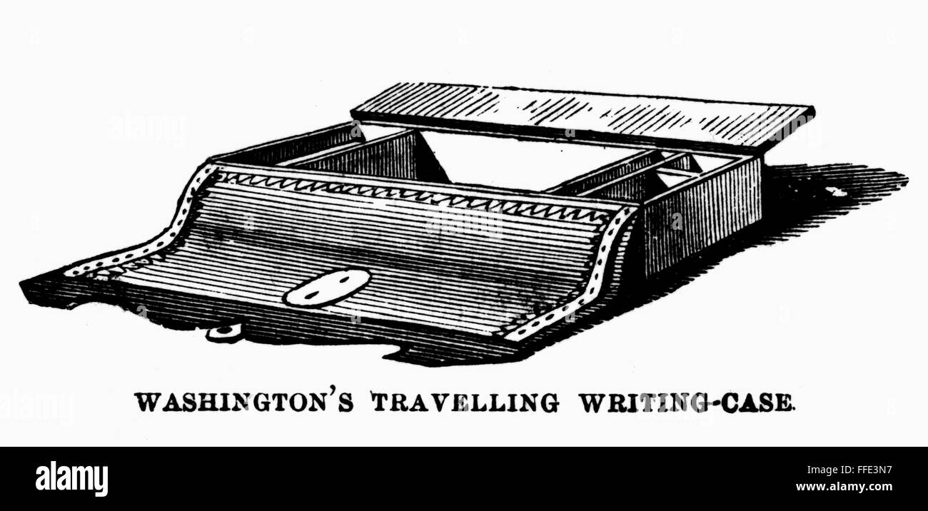 WASHINGTON: WRITING DESK. /nPortable writing desk owned by George ...