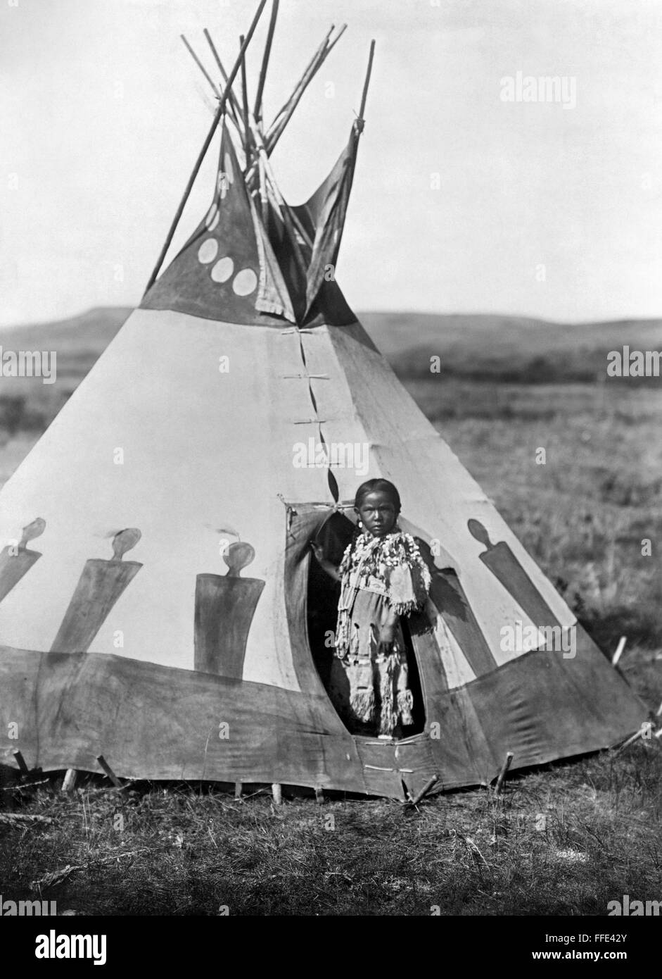 PIEGAN GIRL, 1910. /nA young Piegan Blackfoot girl, the daughter of ...