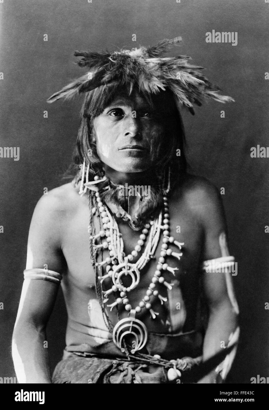 HOPI CHIEF, c1900. /nTev Gui, a Snake chief, in ceremonial dress as an ...
