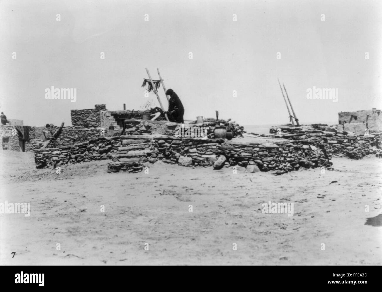 HOPI SNAKE DANCER, c1918. /nA Hopi snake dancer entering the kiva, a ...