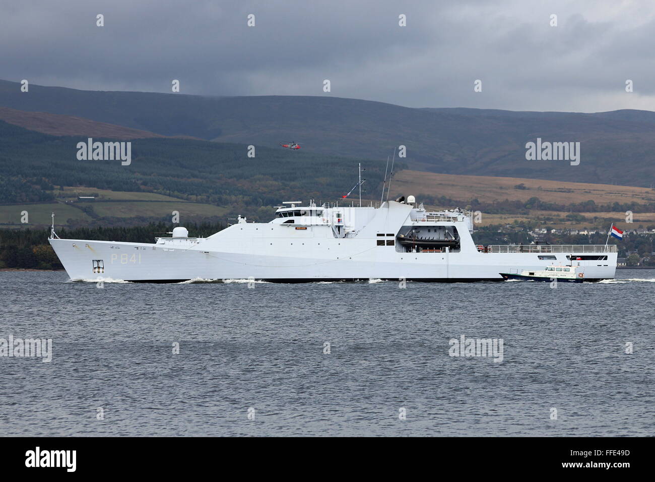 HNLMS Zeeland (P841), a Holland-class patrol vessel of the Netherlands ...