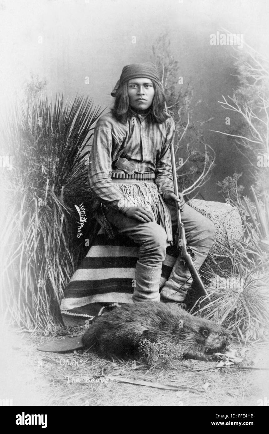 APACHE LEADER, 1885. /nChah, a Warm Springs Apache leader. Photograph ...
