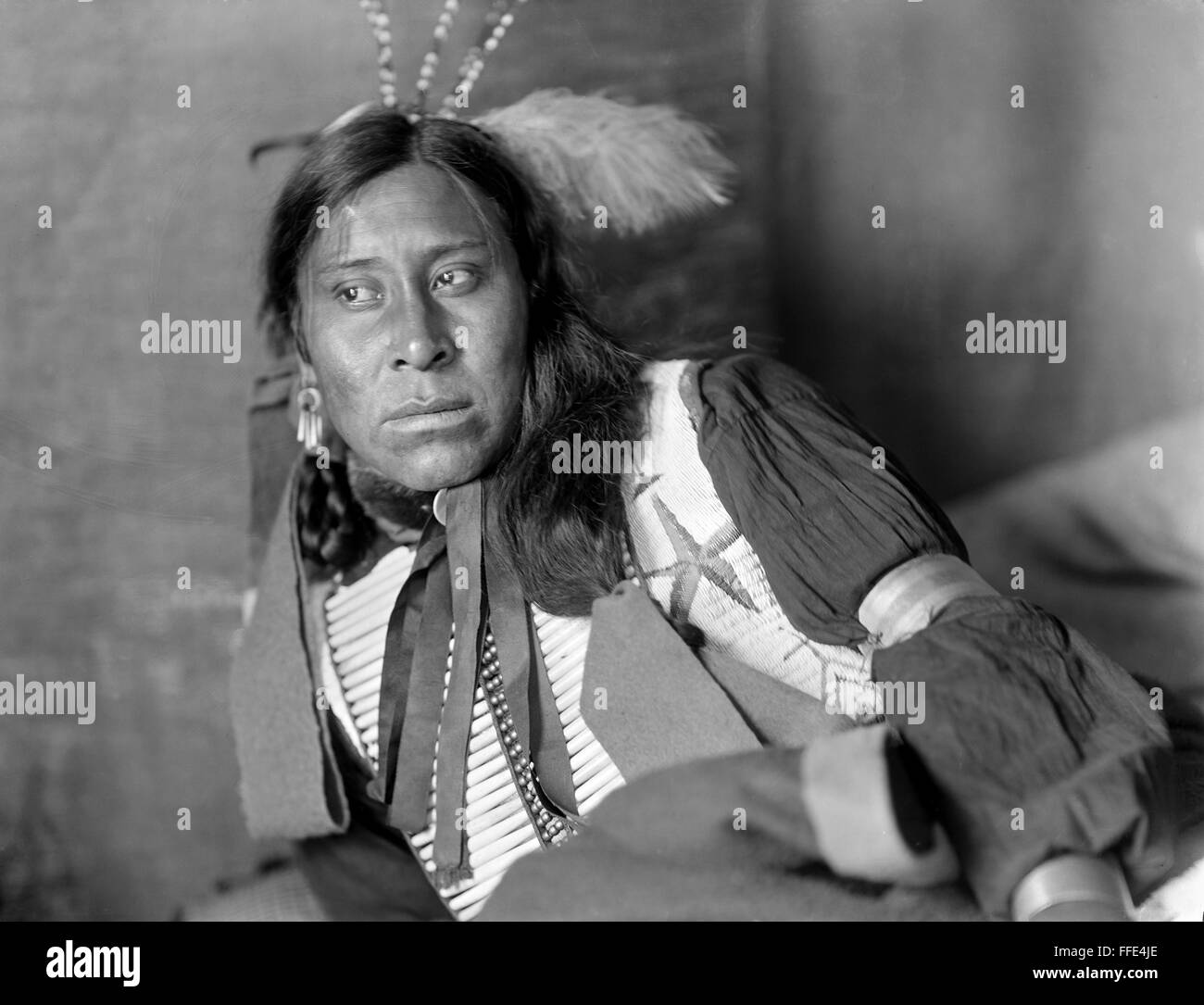 SIOUX NATIVE AMERICAN, c1900. /nSammy Lone Bear, a Sioux Native ...
