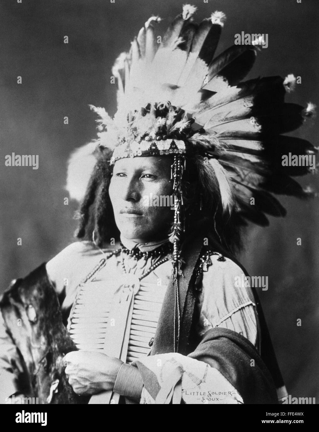 SIOUX NATIVE AMERICAN, c1899. /nLittle Soldier, a Sioux Native American ...