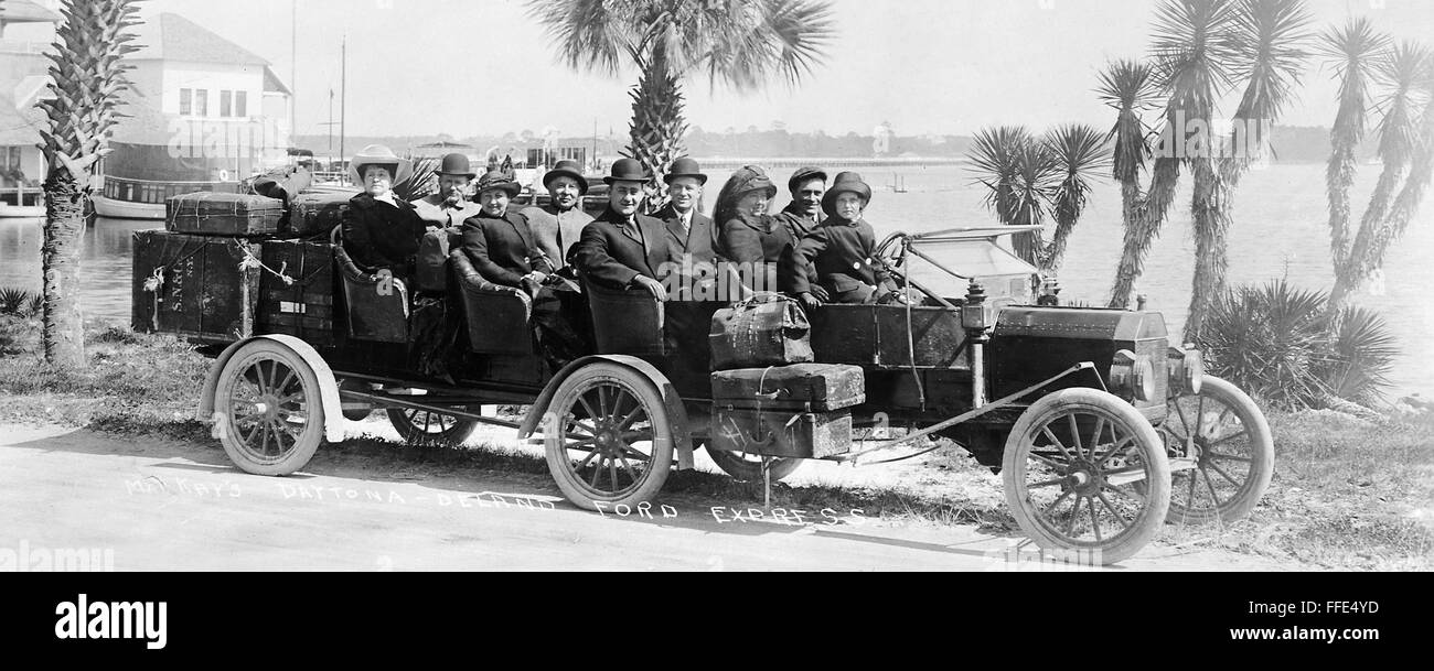 LIMOUSINE, 1920s. /nThe Daytona to DeLand Ford Express in Florida ...