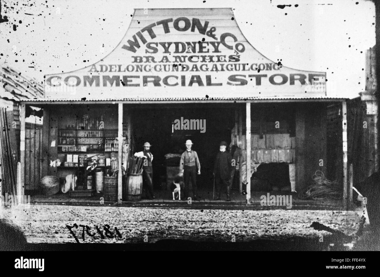AUSTRALIA: GOLD RUSH, 1872. /nA general store in Gulgong, New South ...