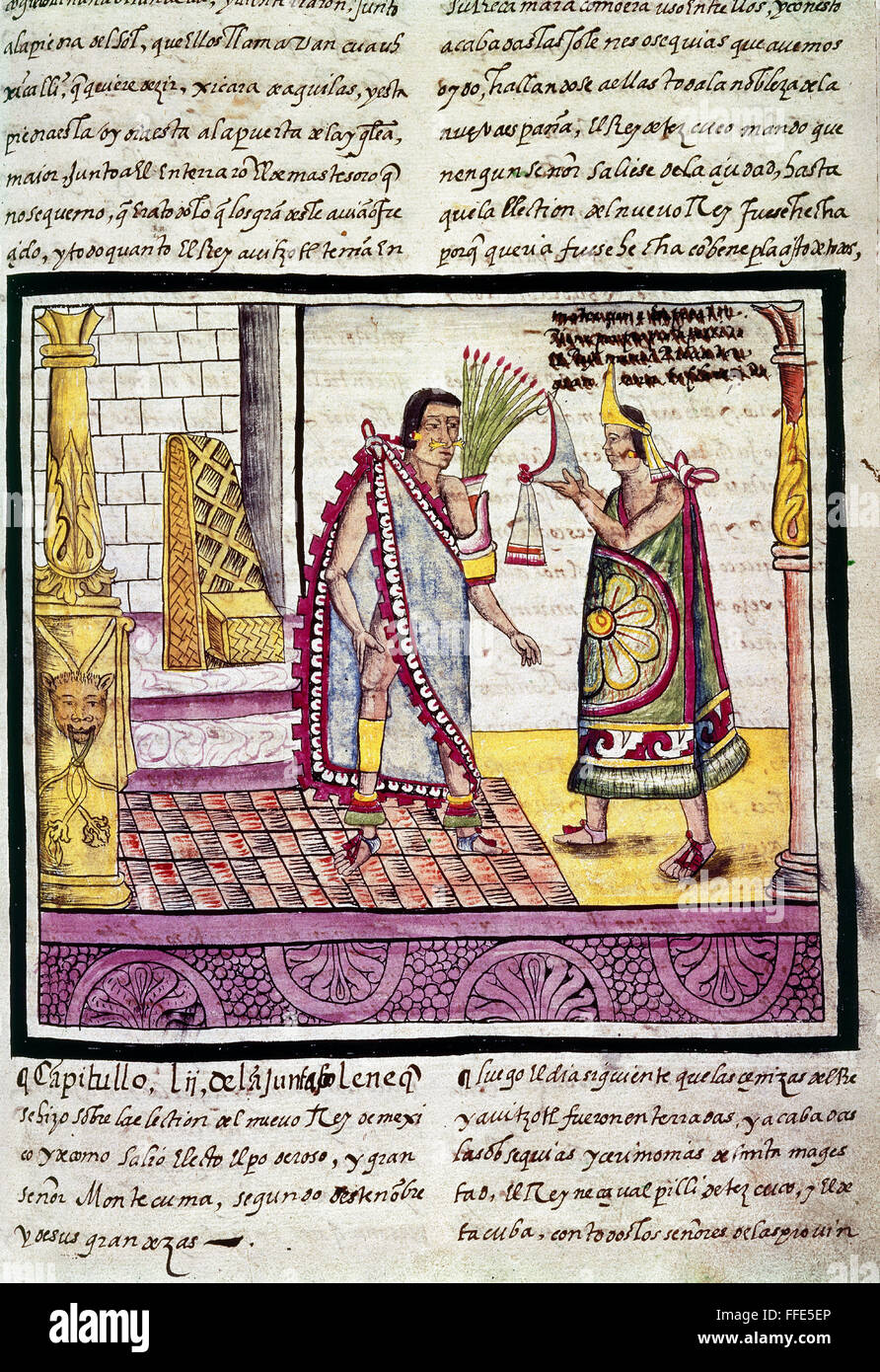MONTEZUMA II: CORONATION. /nThe coronation of the Aztec emperor ...