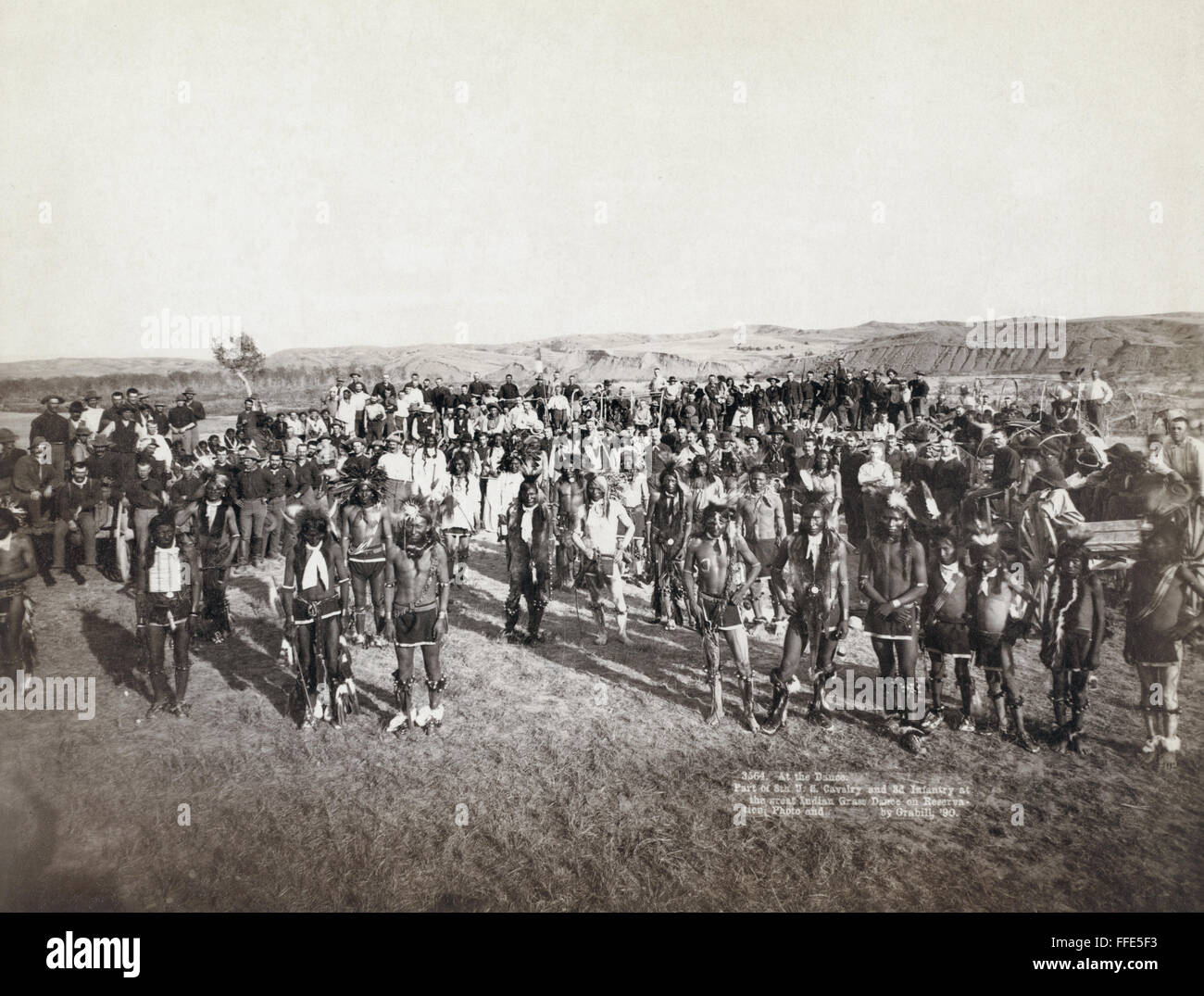 SIOUX DANCE, 1890. /nGroup portrait of Miniconjou Sioux Native ...