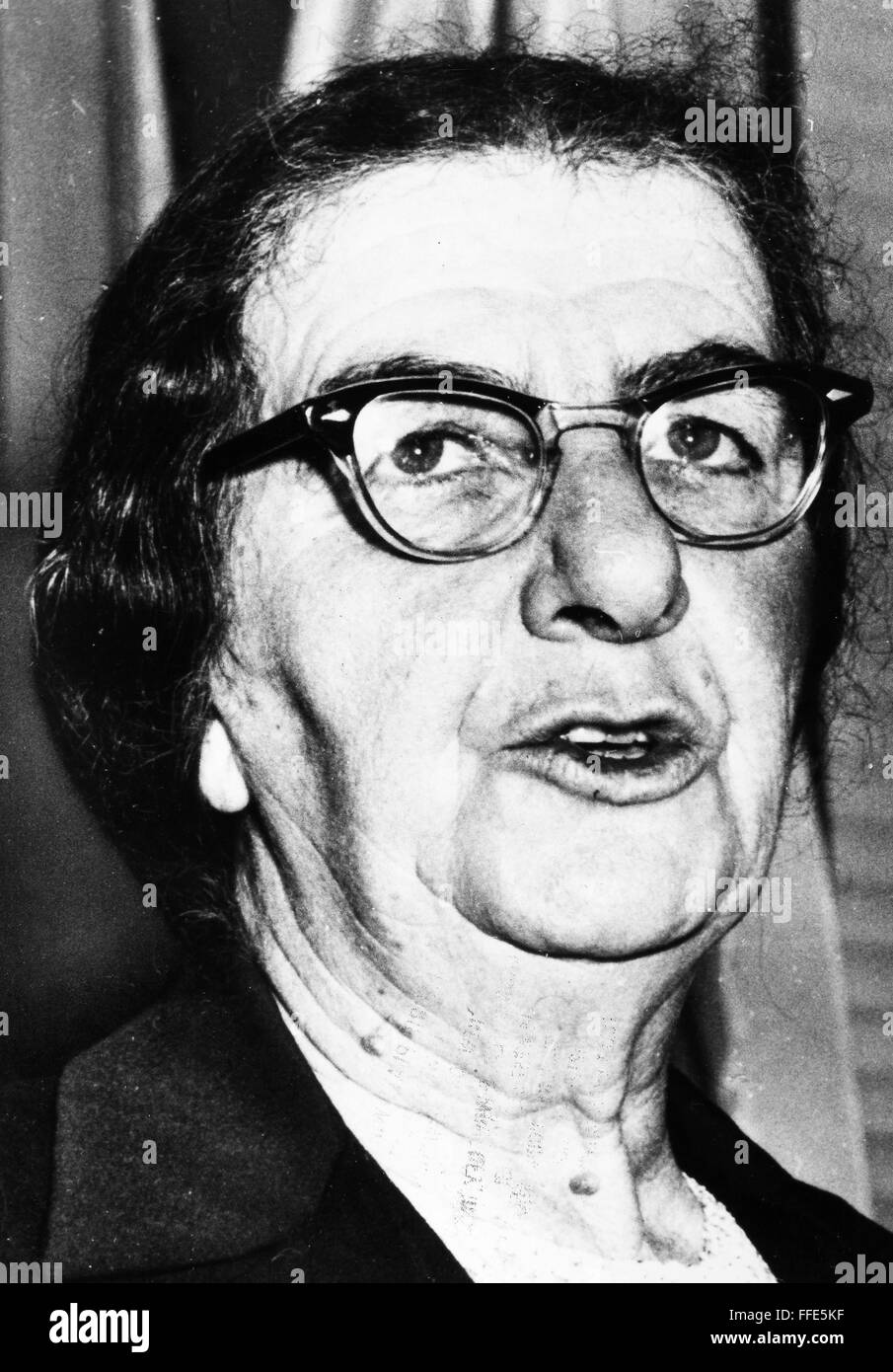 GOLDA MEIR (1898-1978). /nIsraeli stateswoman. Photograph, 1956 Stock ...