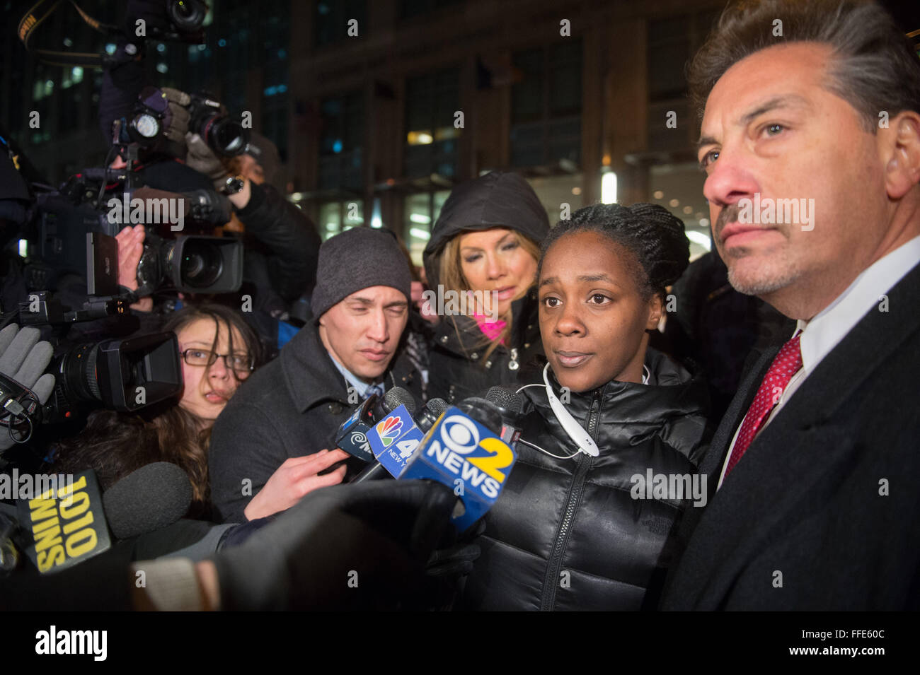 New York, NY, USA. 11th Feb, 2016. Akai Gurley's partner KIMBERLY ...