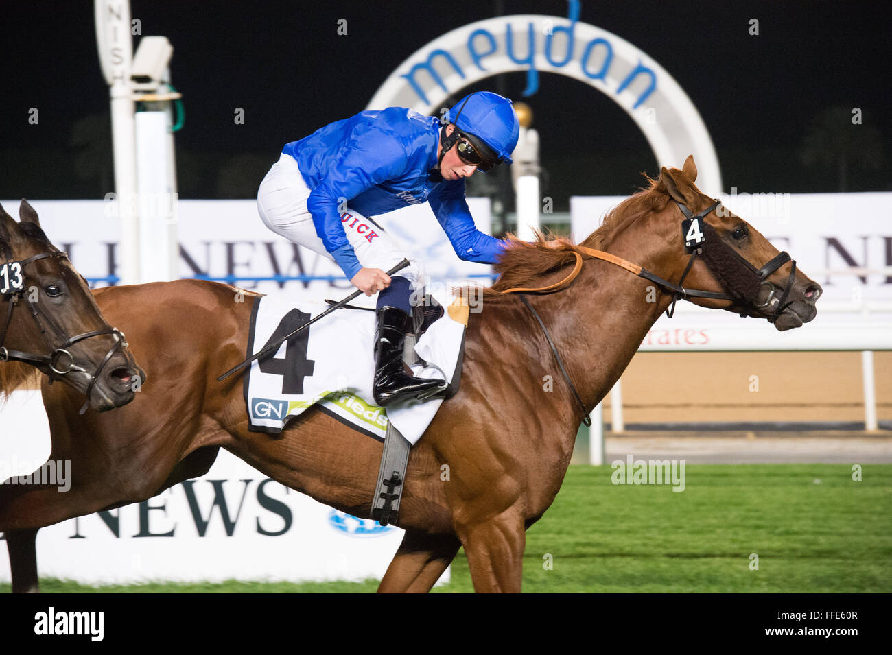 Dubai, UAE. 11th Feb, 2016. William Buick rides Comicas, the Charlie ...