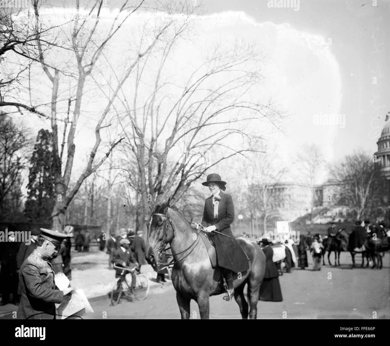 SUFFRAGE PARADE, 1913. /nAlberta Hill, secretary to suffragette and ...