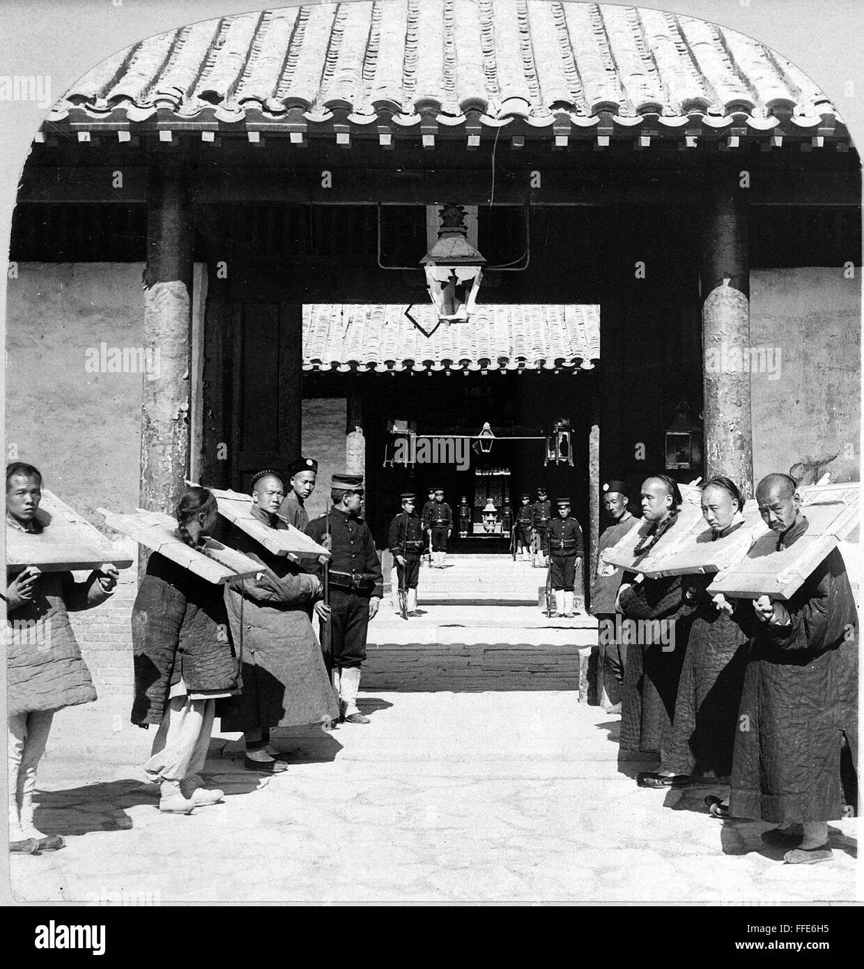 CHINA: PRISONERS, c1900. /nChinese criminals in the viceroy's yamen ...