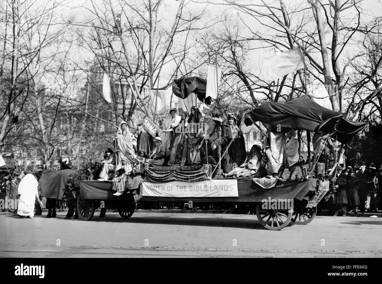 SUFFRAGE PARADE, 1913. /n'Women of the Bible Lands.' Float at the women ...