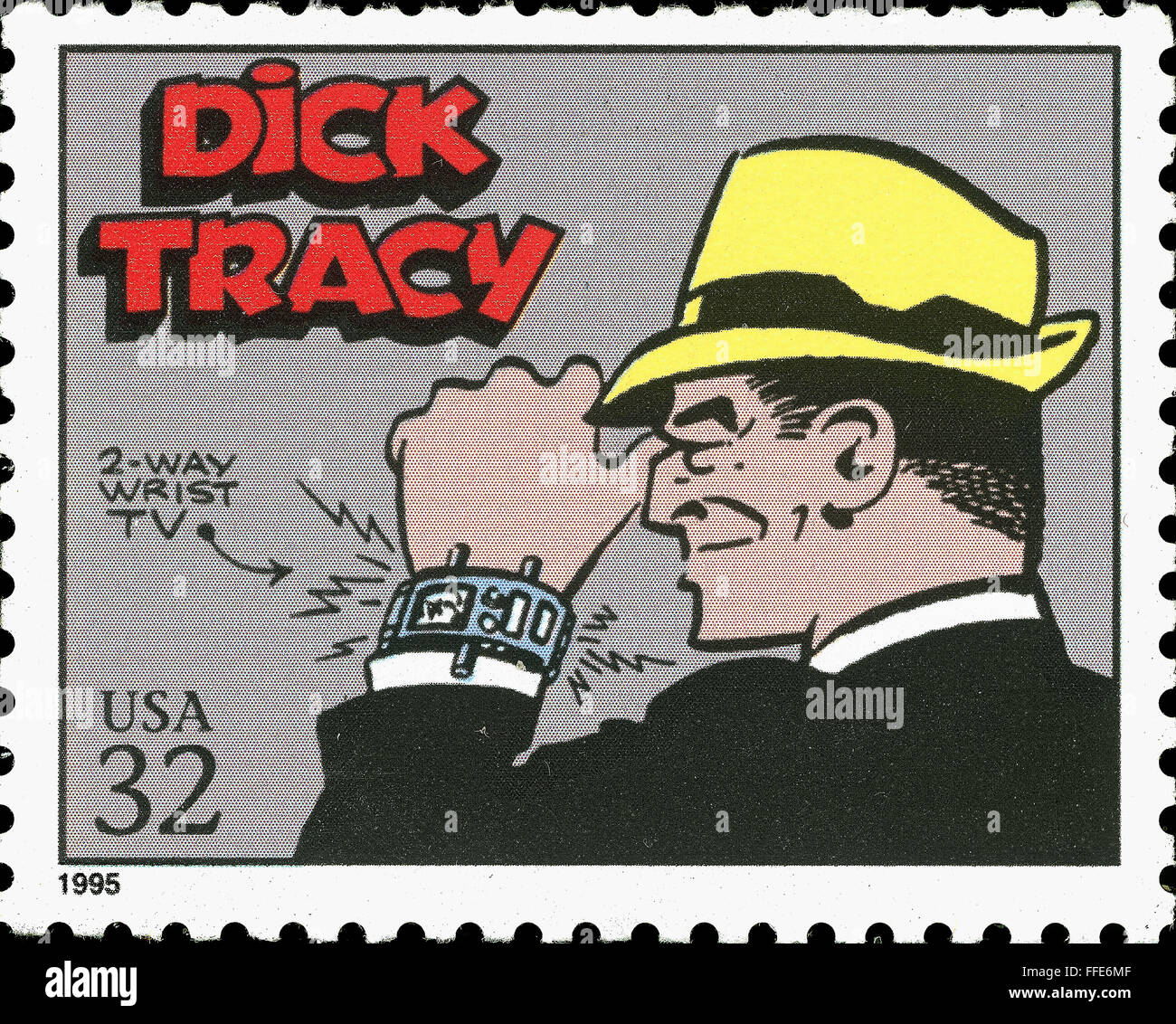 DICK TRACY: STAMP, 1995. /nU.S. postage stamp, 1995, featuring Dick ...