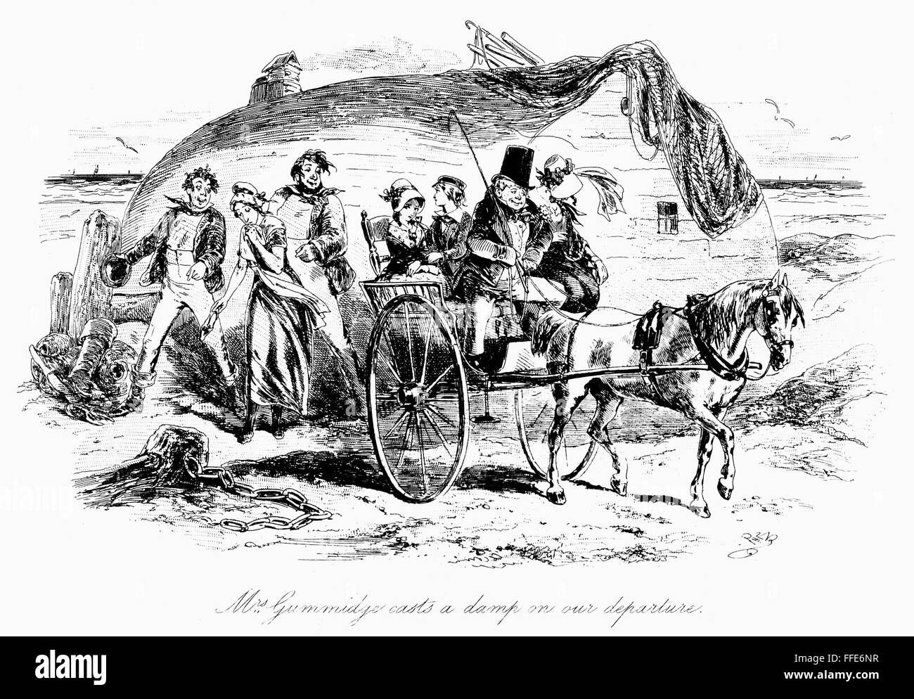 DICKENS: DAVID COPPERFIELD. /n'Mrs. Gummidge casts a damp on our ...