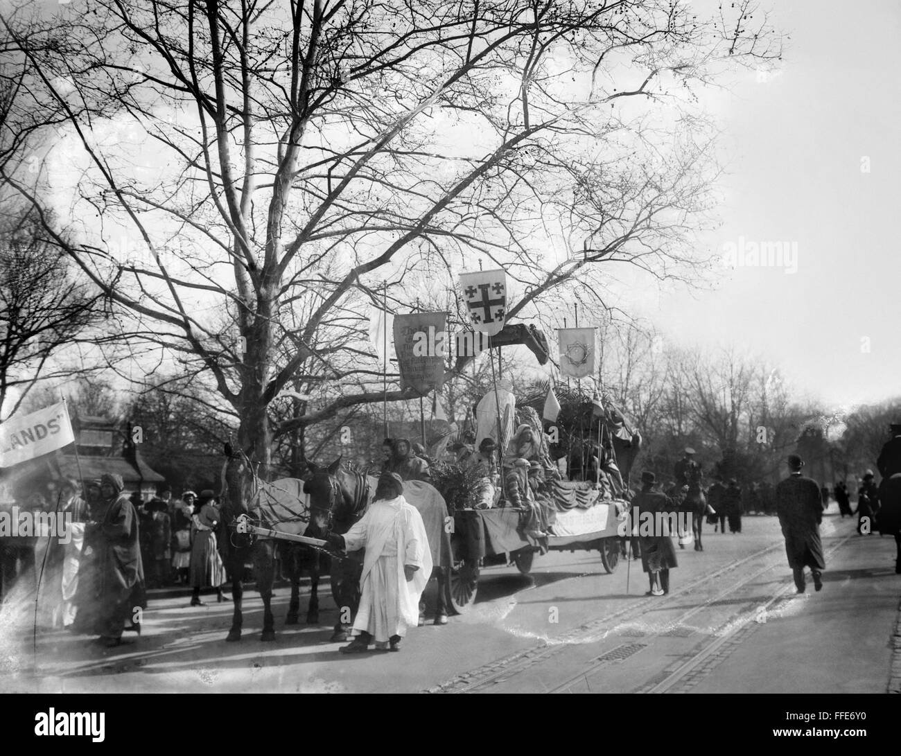 SUFFRAGE PARADE, 1913. /n'Women of the Bible Lands.' Float at the women ...
