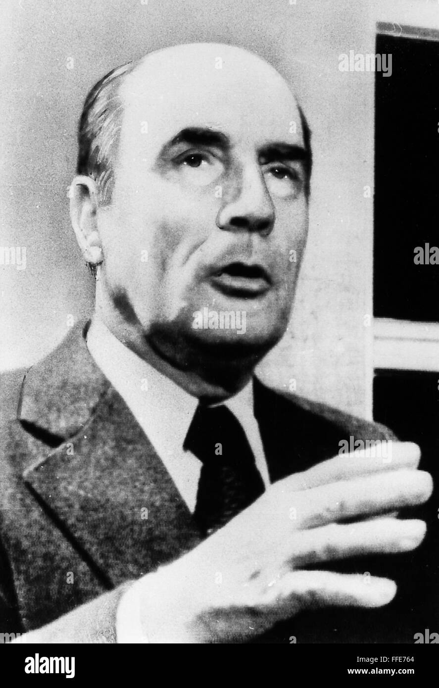 FRANCOIS MITTERRAND /n(1916-1996). French politician and leader of the ...