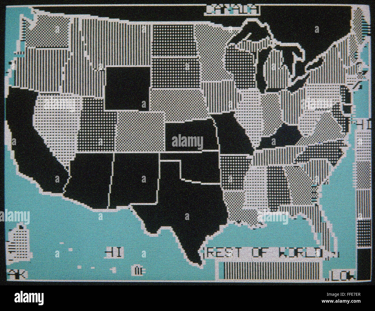 DIGITAL IMAGES: MAP, c1983. /nSample map of the United States ...