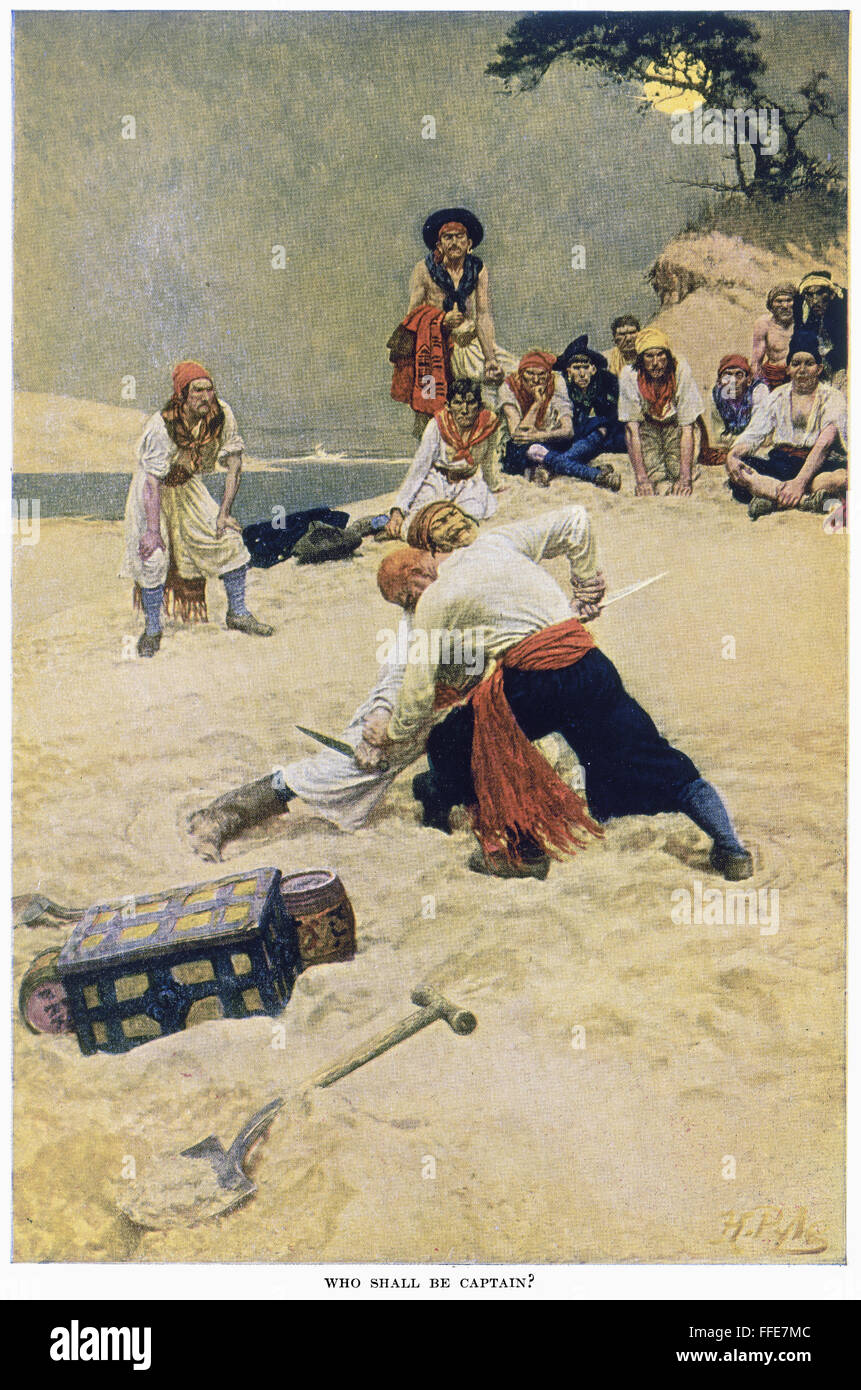 HOWARD PYLE: PIRATES. /n'Who Shall Be Captain?' Painting from 'Howard ...