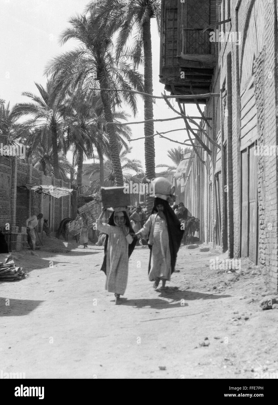 IRAQ: KUFA, c1932. /nStreet in Kufa, Iraq. Photograph, c1932 Stock ...