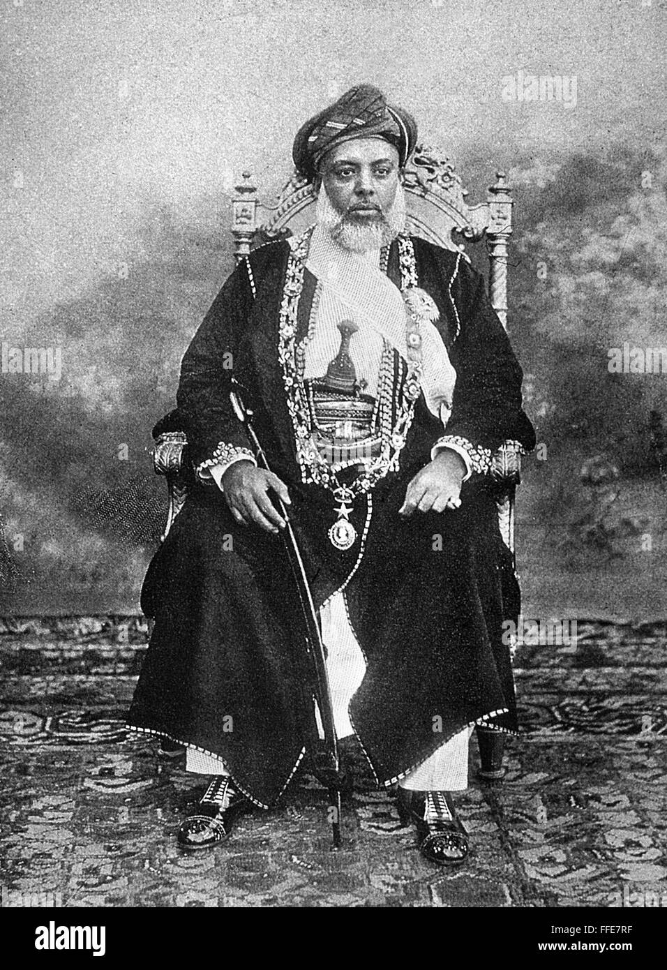 ALI BIN HAMUD AL-BUSAID /n(1884-1918). 7th Sultan of Zanzibar, 1902-1911 Stock Photo - Alamy