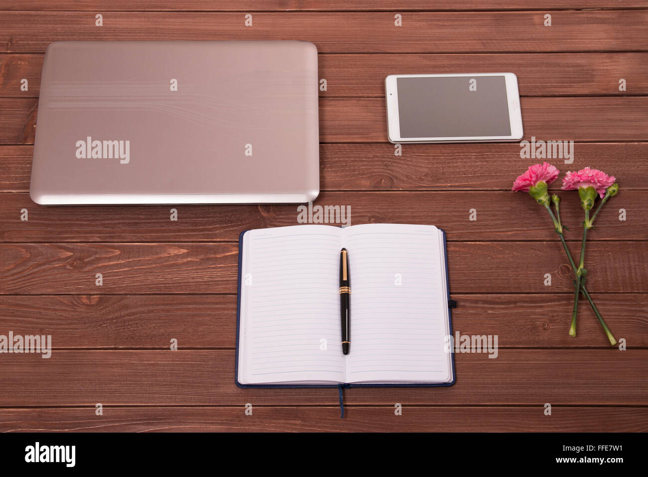 tablet and notebook Stock Photo - Alamy