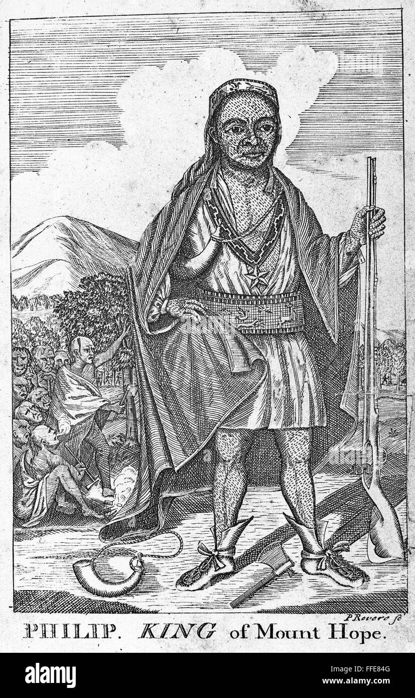 METACOMET (c1639-1676). /nAlso known as King Philip or Metacom. Chief ...