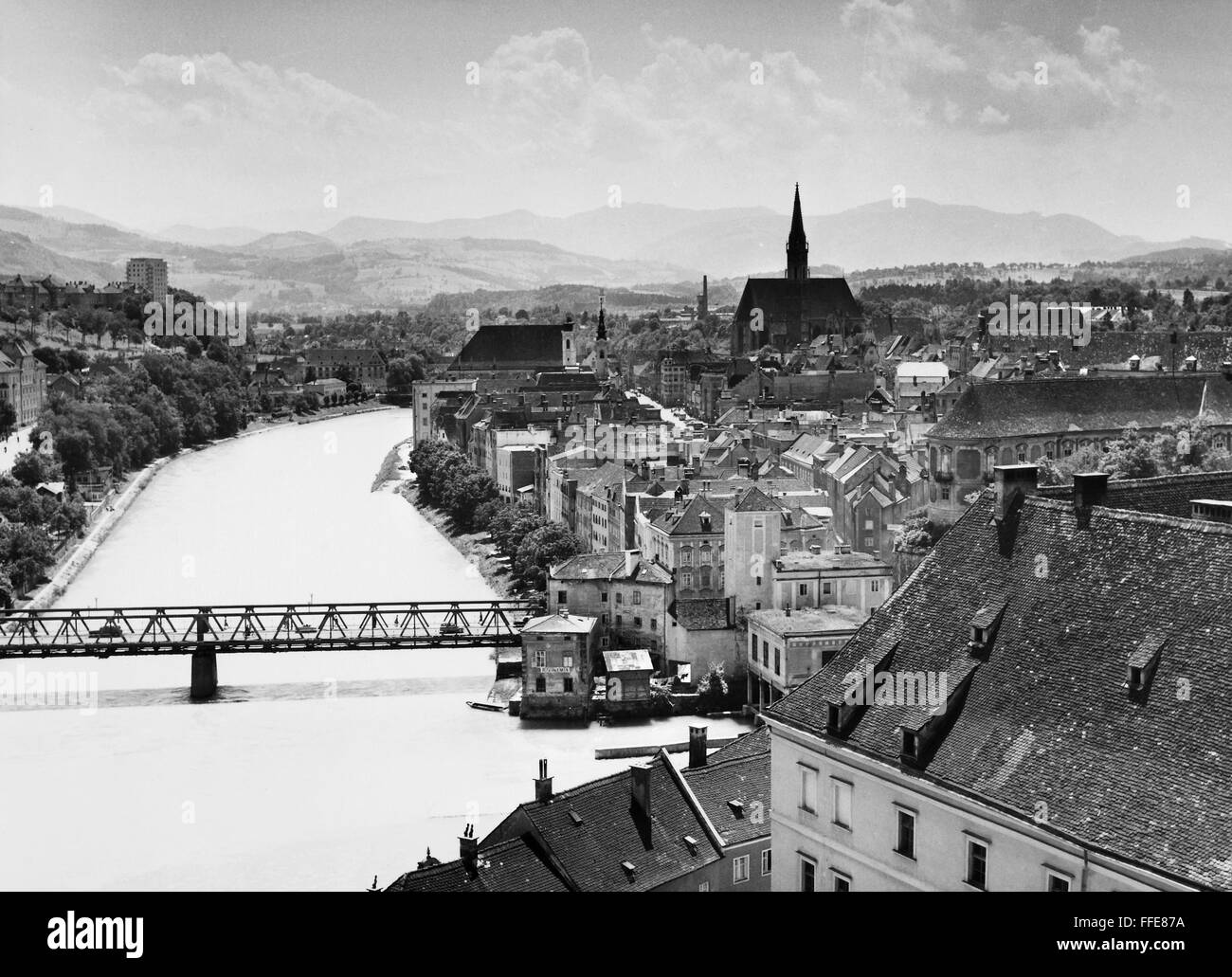 AUSTRIA: STEYR. /nThe town of Steyr on the Enns River. Photograph, mid ...