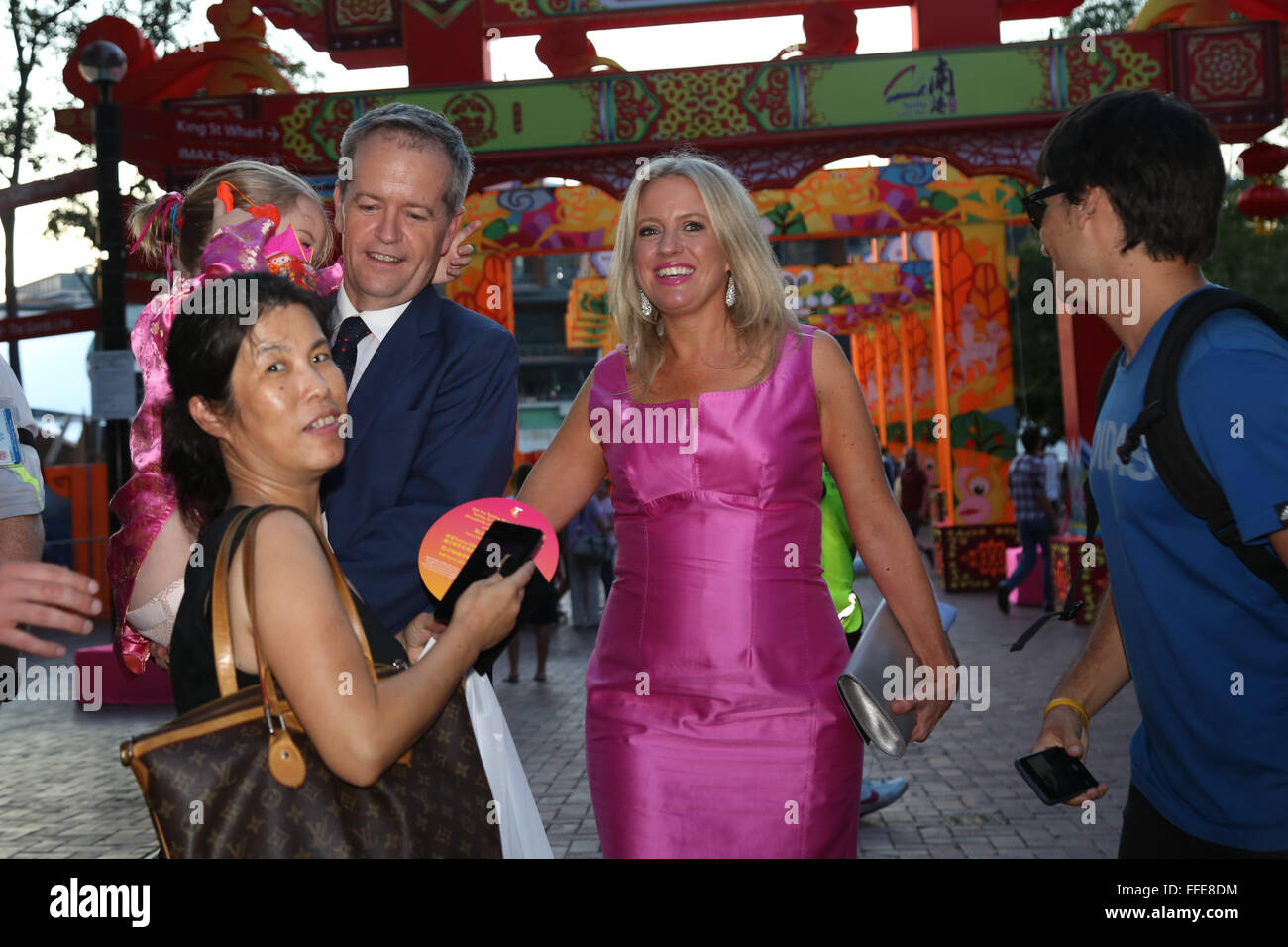 Sydney, Australia. 12 February 2016. Pictured: Bill Shorten with wife ...