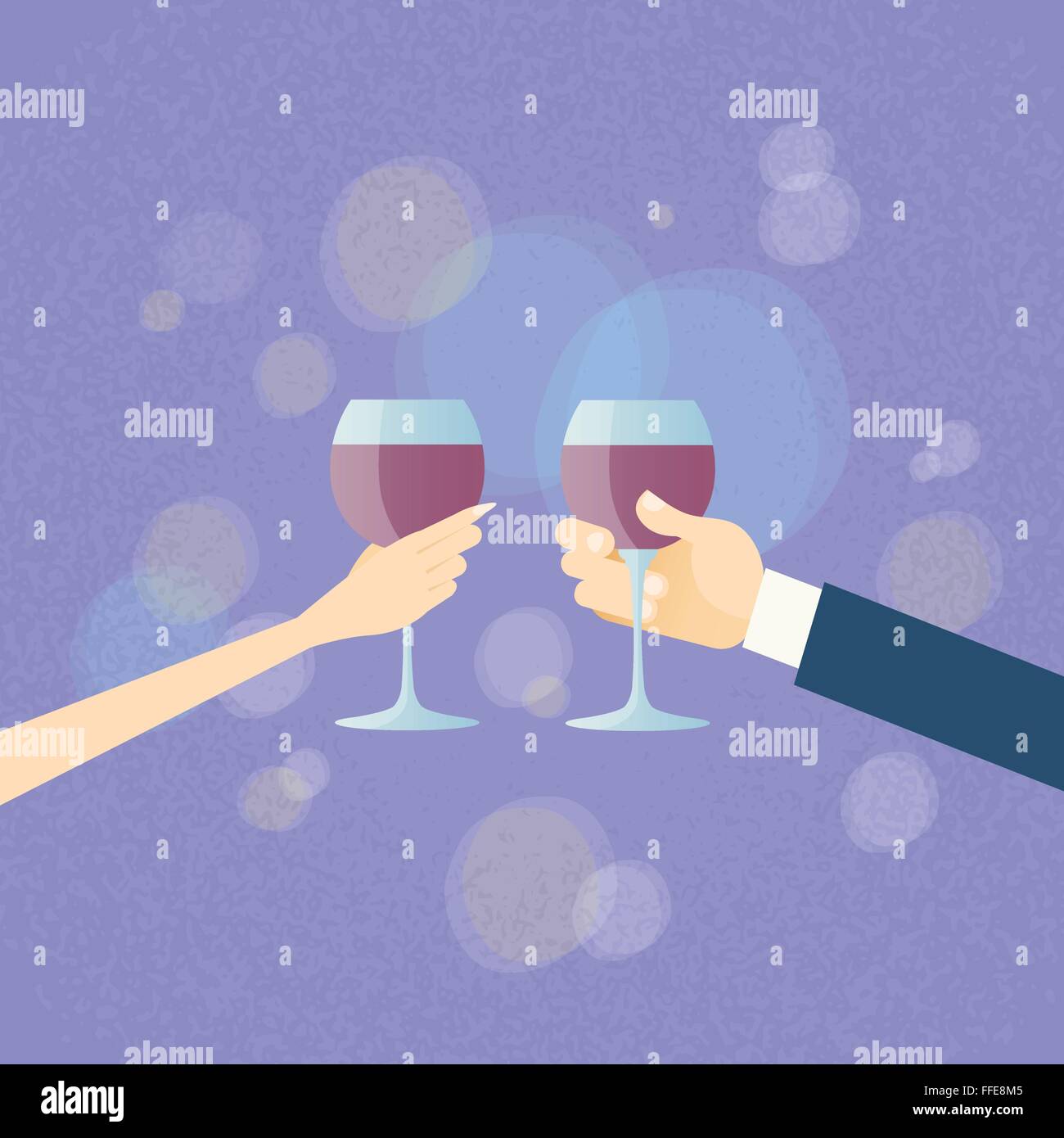 Wedding hands toasting Stock Vector Images - Alamy