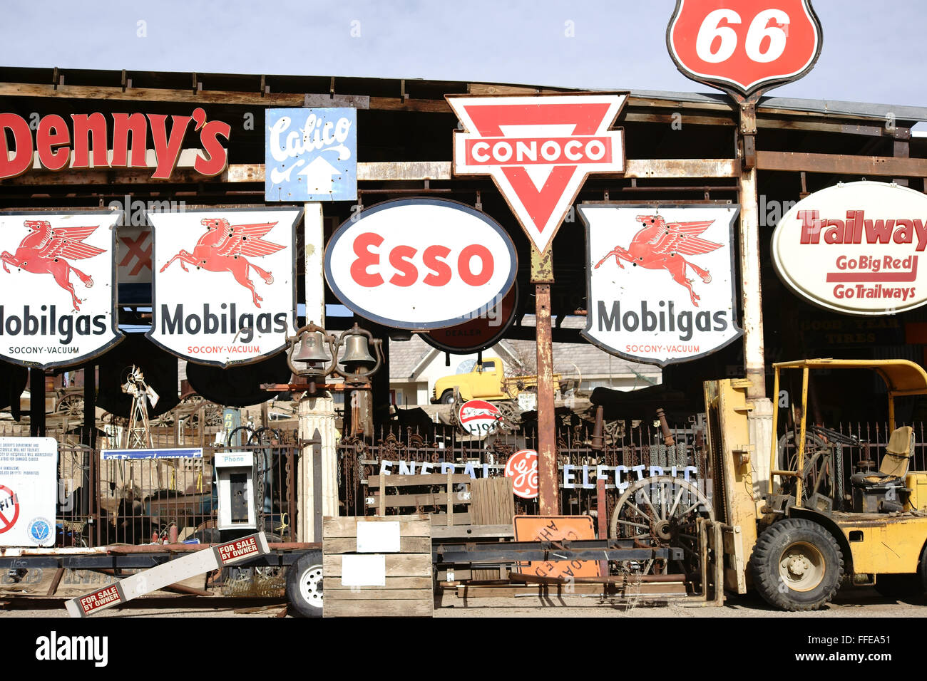 Workshop full of signs Stock Photo - Alamy