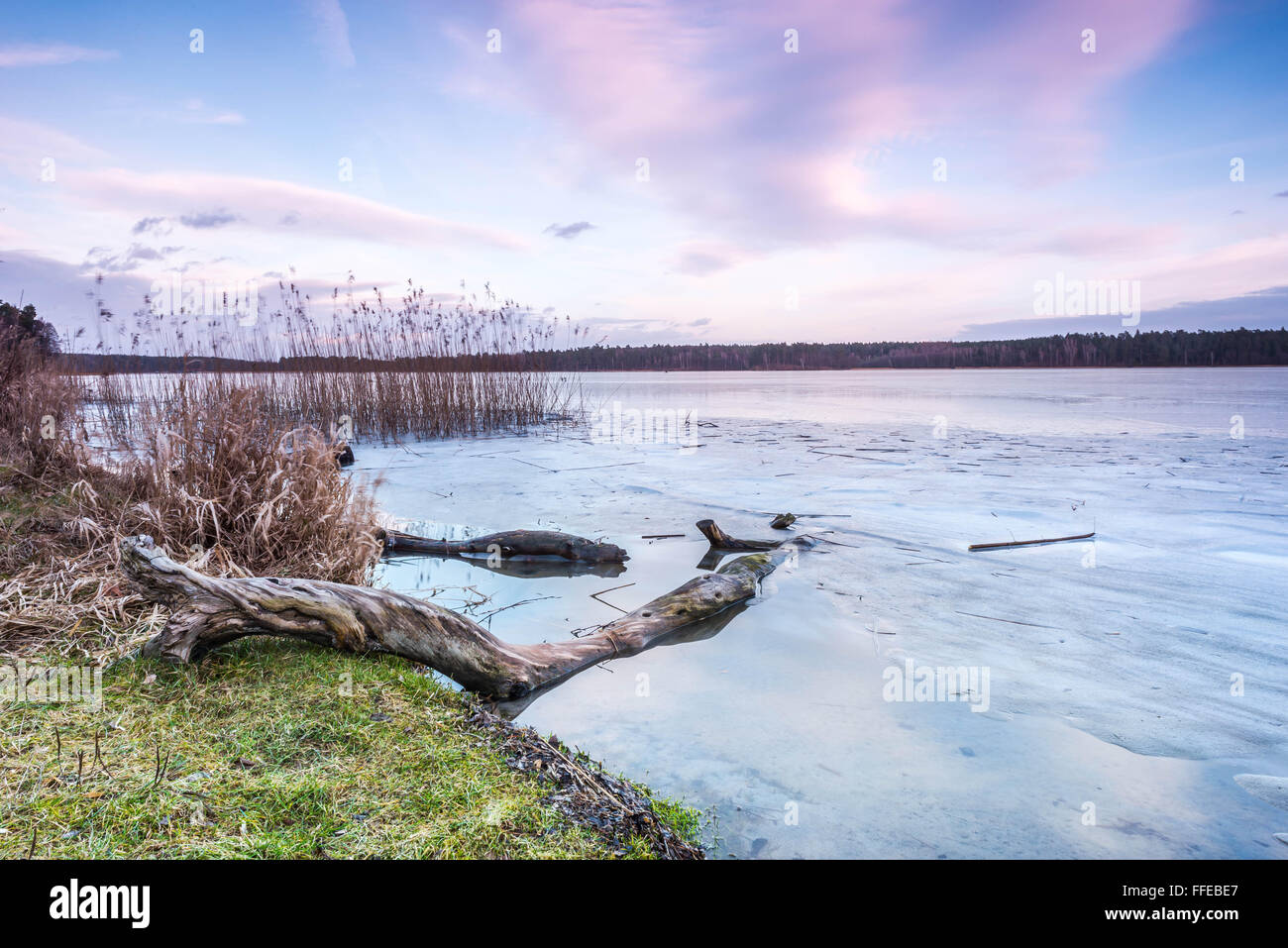 Gorgeous sunset over lake hi-res stock photography and images - Alamy