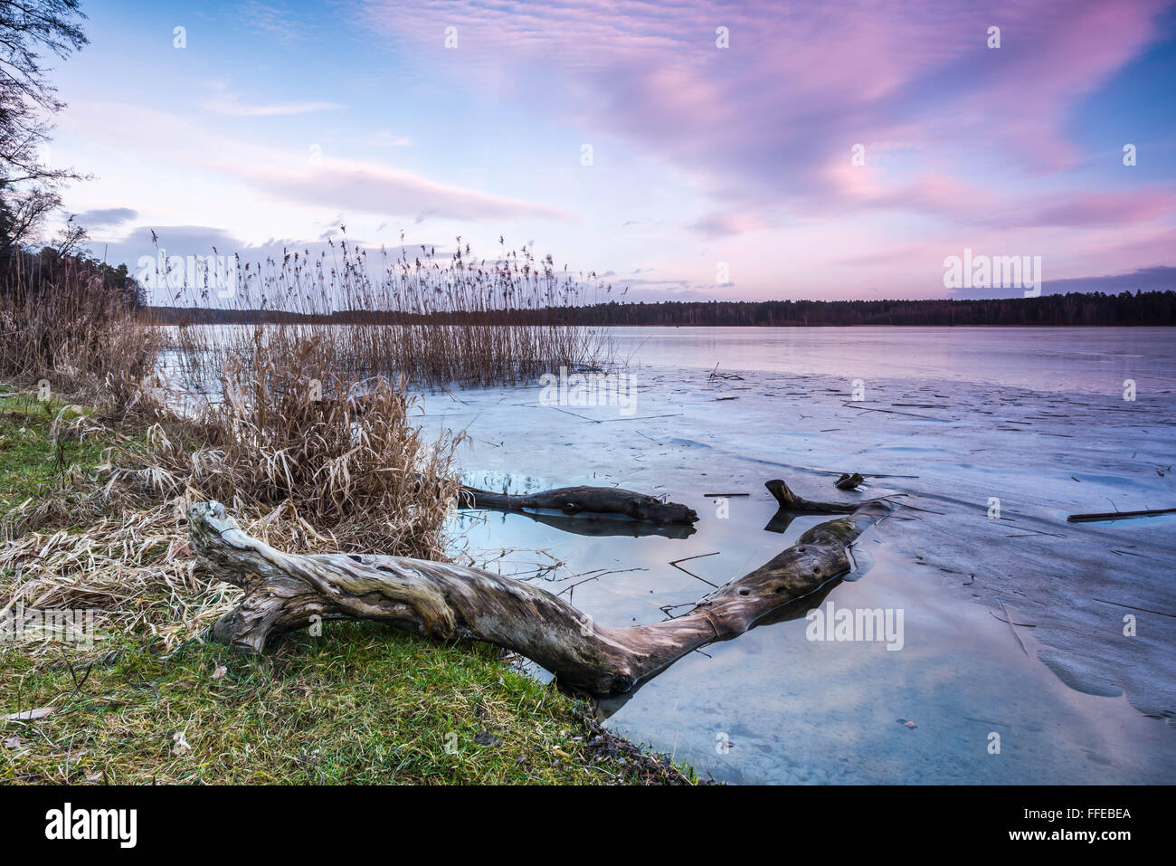 Gorgeous sunset over lake hi-res stock photography and images - Alamy