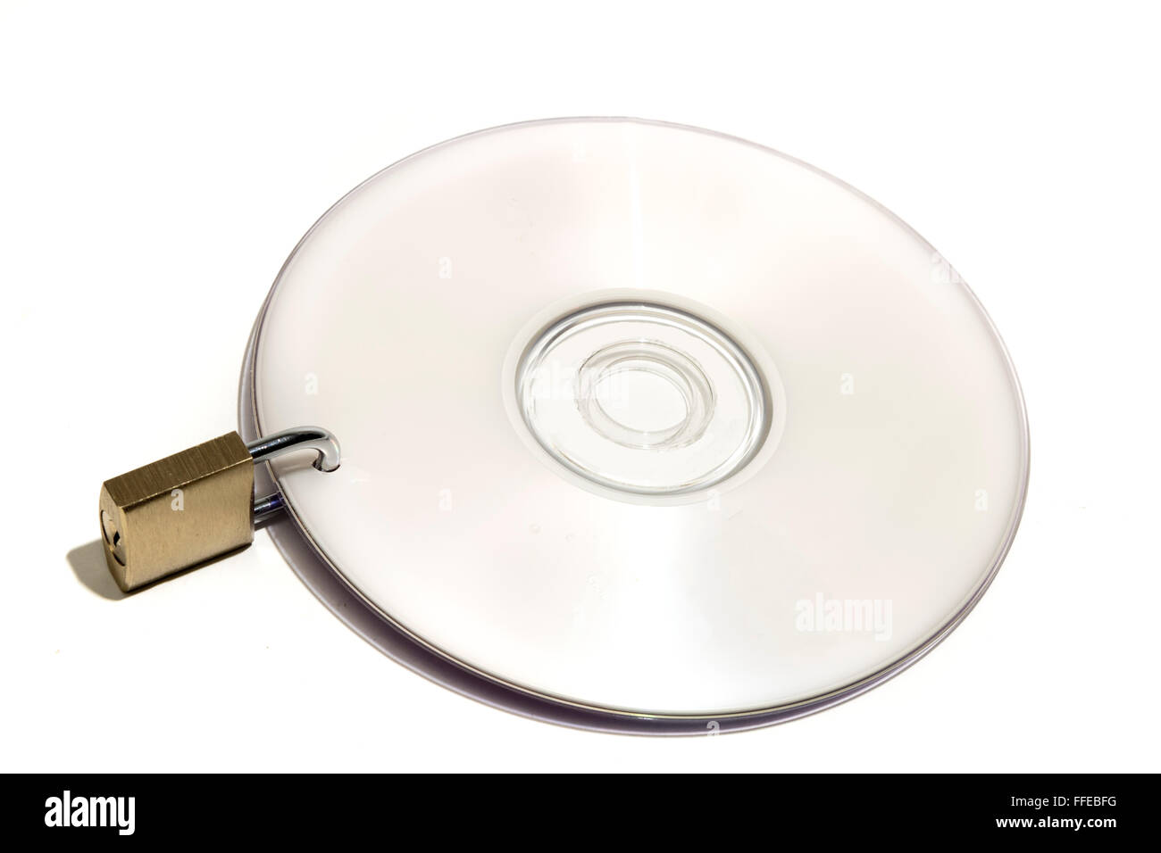 A DVD locked with a padlock Stock Photo - Alamy