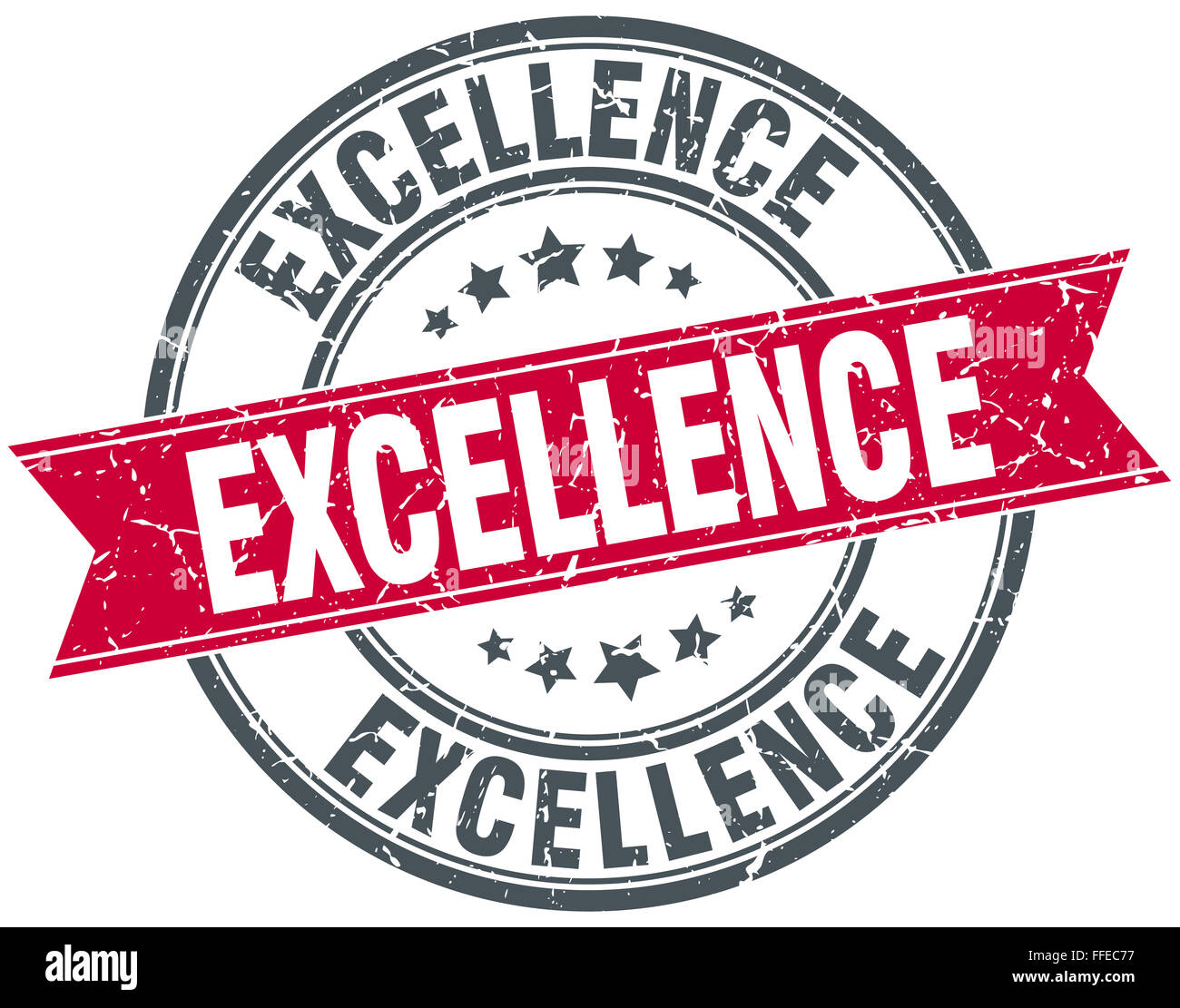 excellence red round grunge vintage ribbon stamp Stock Photo - Alamy