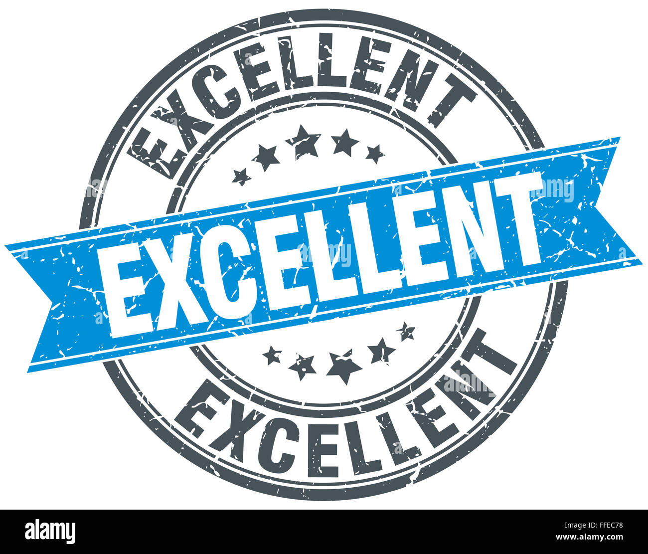 excellent blue round grunge vintage ribbon stamp Stock Photo - Alamy