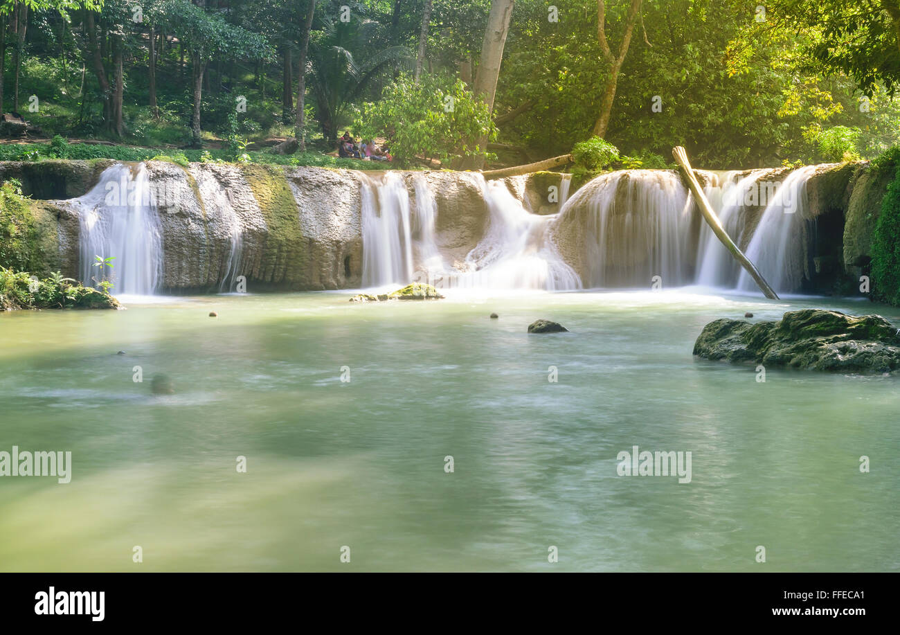 Waterfall forest from mountains flows hi-res stock photography and ...