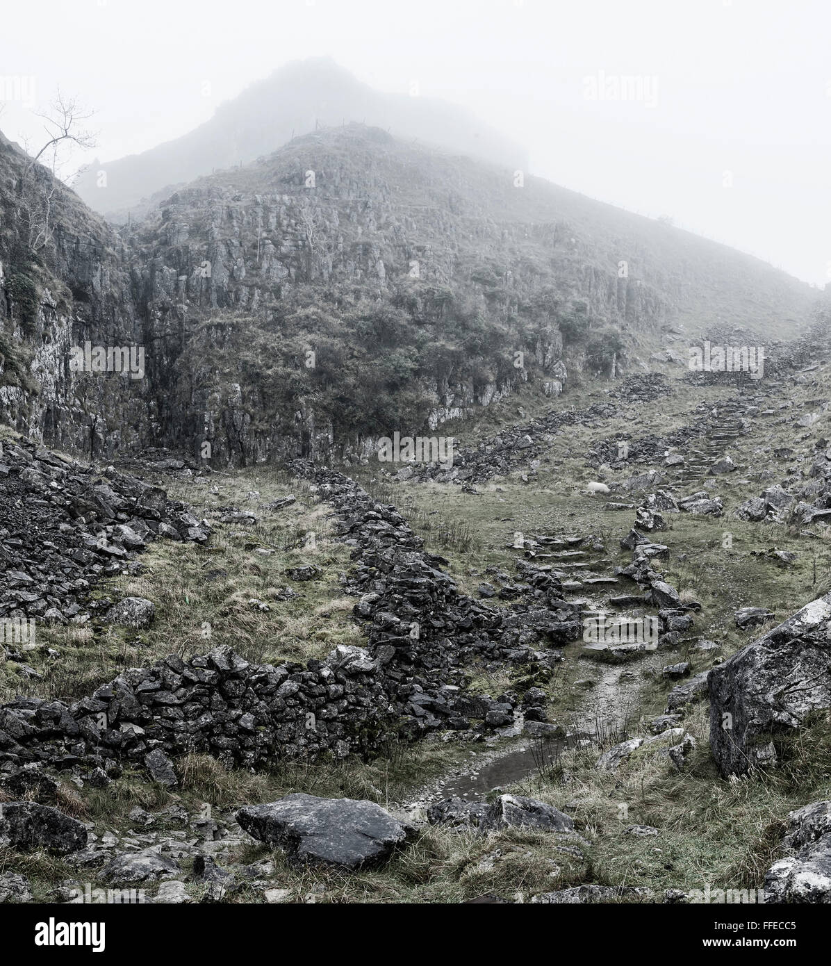 Dramatic Autumn Fall landscape of rocky hills in Yorkshire Dales Stock ...