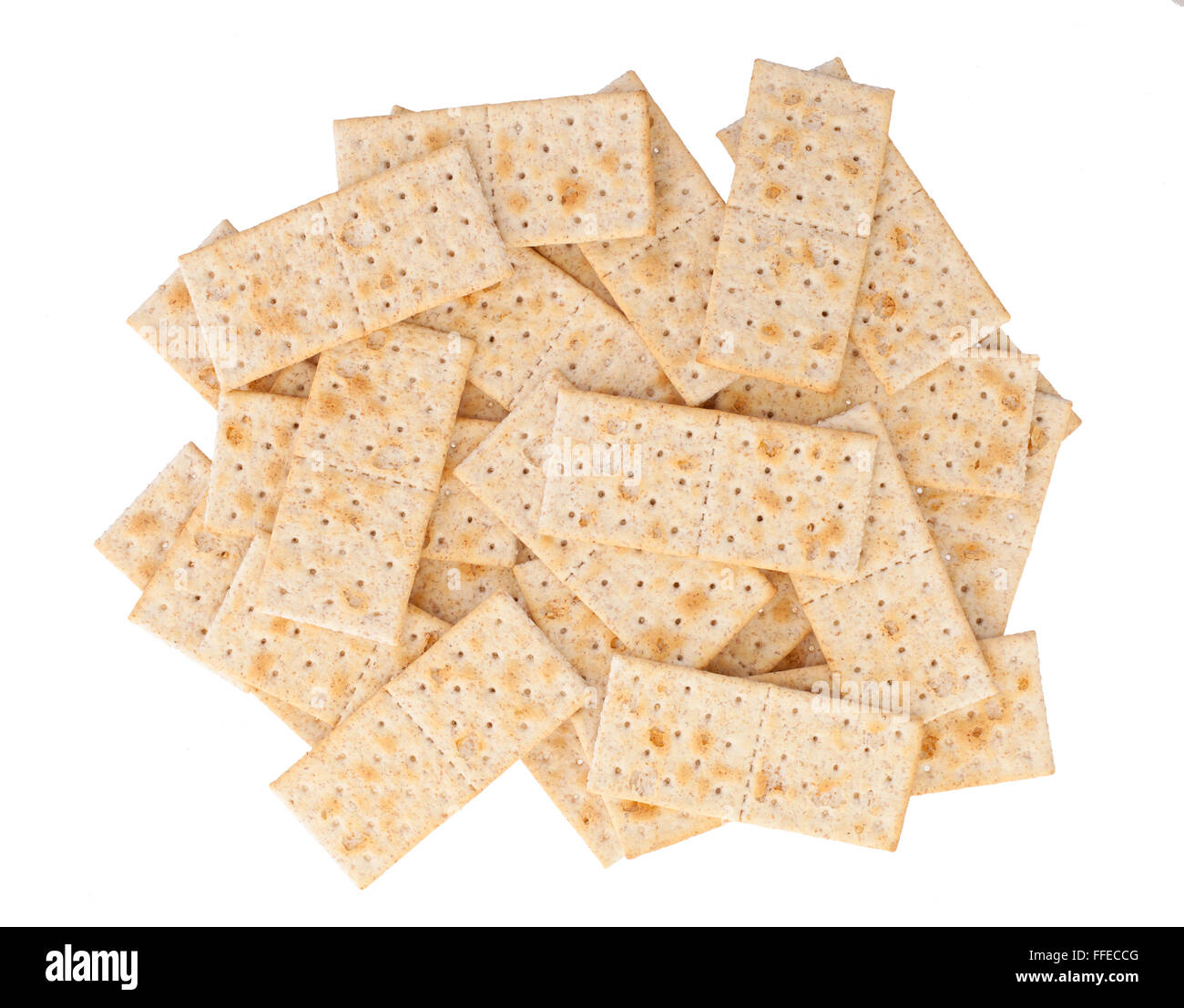 Small crackers isolated on a white background Stock Photo - Alamy