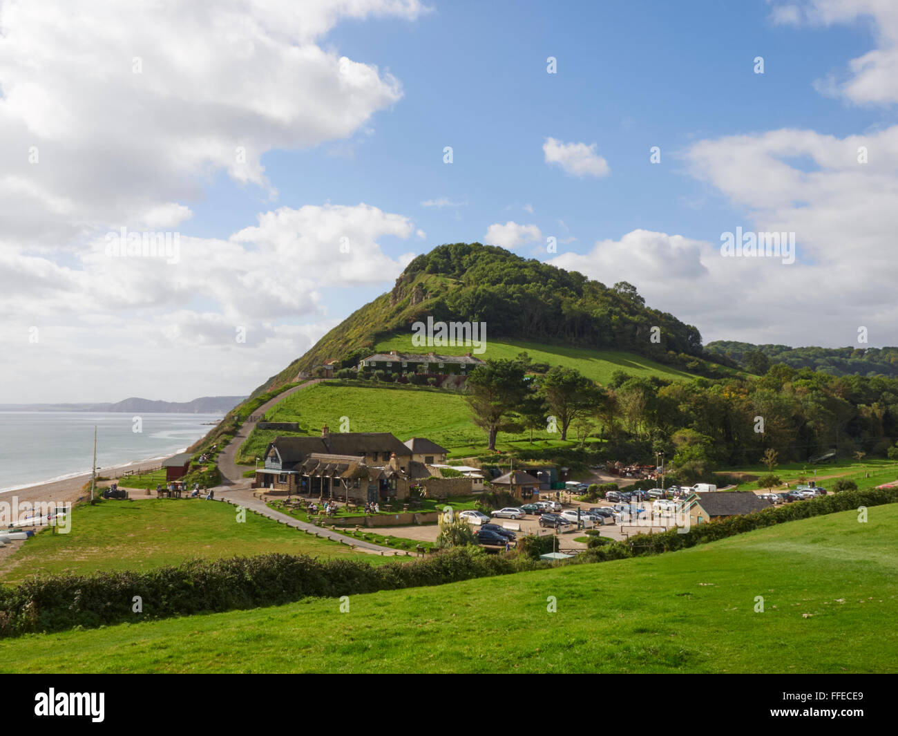 Devon Branscombe Mouth Jurassic Coast World Heritage Site Stock Photo ...