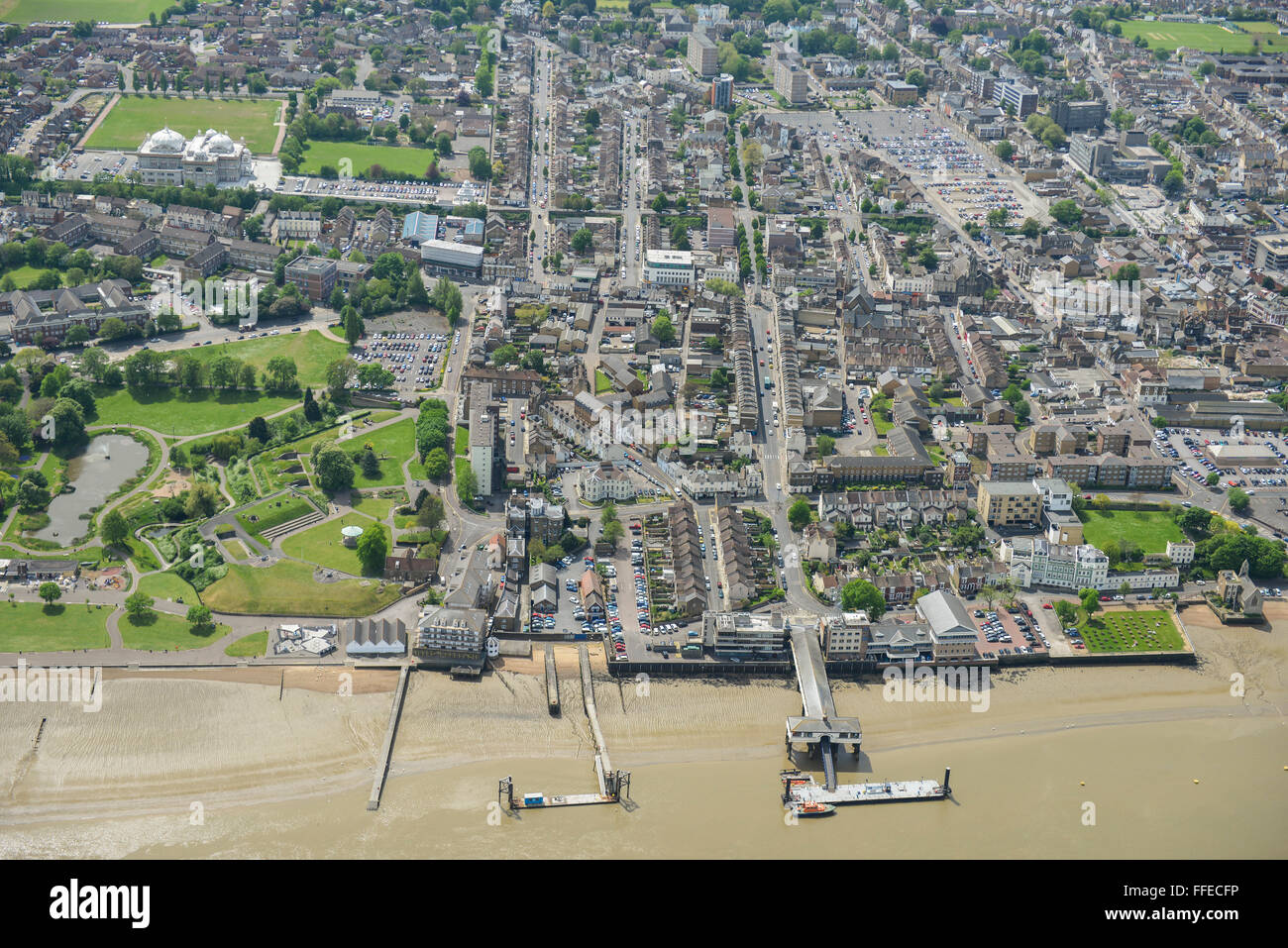 An aerial view of the Kent town of Gravesend Stock Photo - Alamy